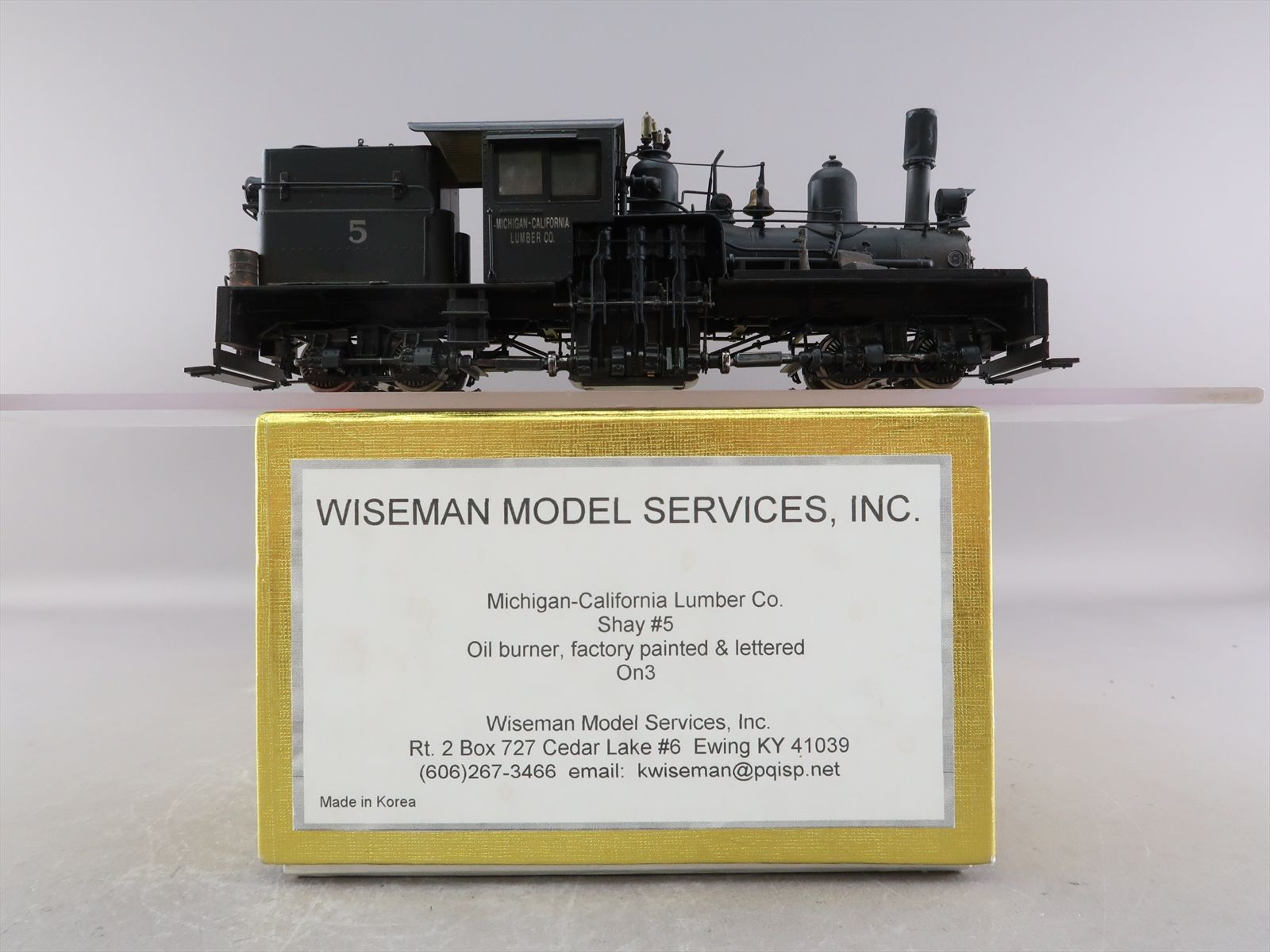 On3 Brass Model - Oriental / Wiseman Michigan California Mich-Cal Shay ...