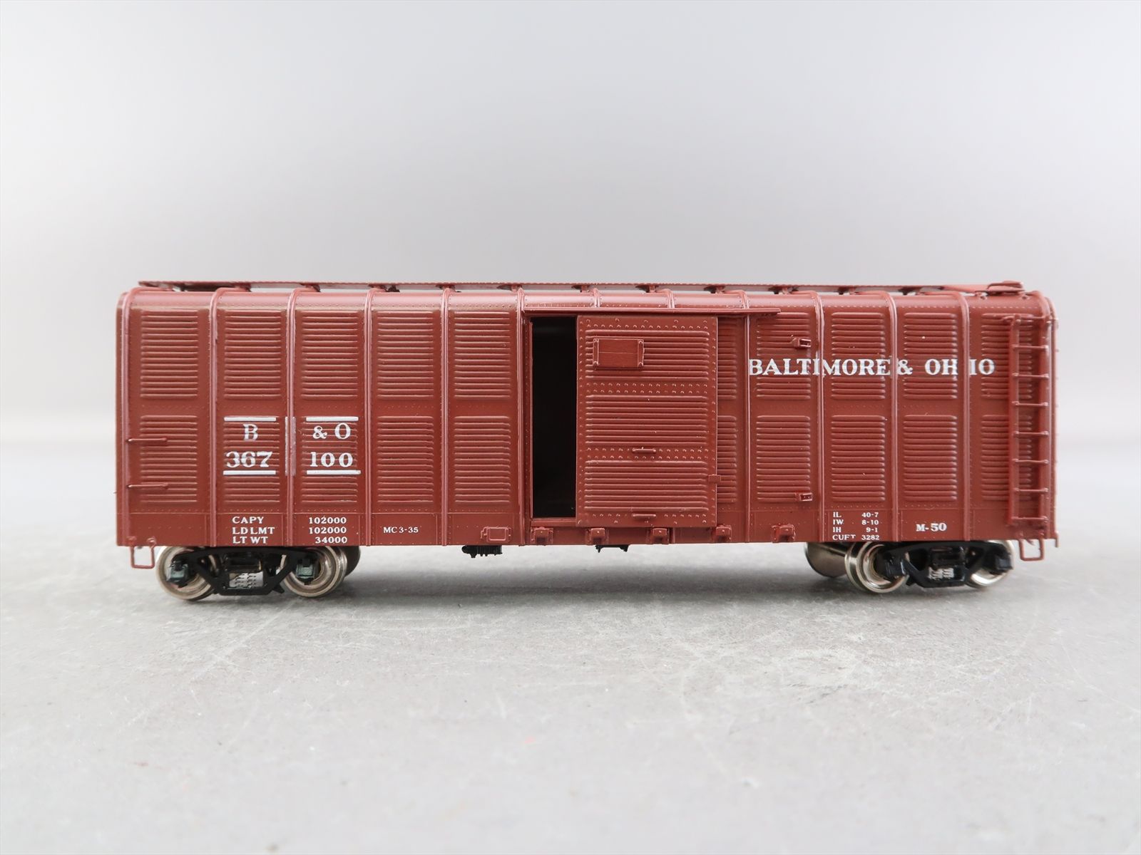 HO Brass Model - PSC 15746-1 B&O Baltimore & Ohio M-50 Corrugated Boxcar #367100 - F/P - 1993 ...
