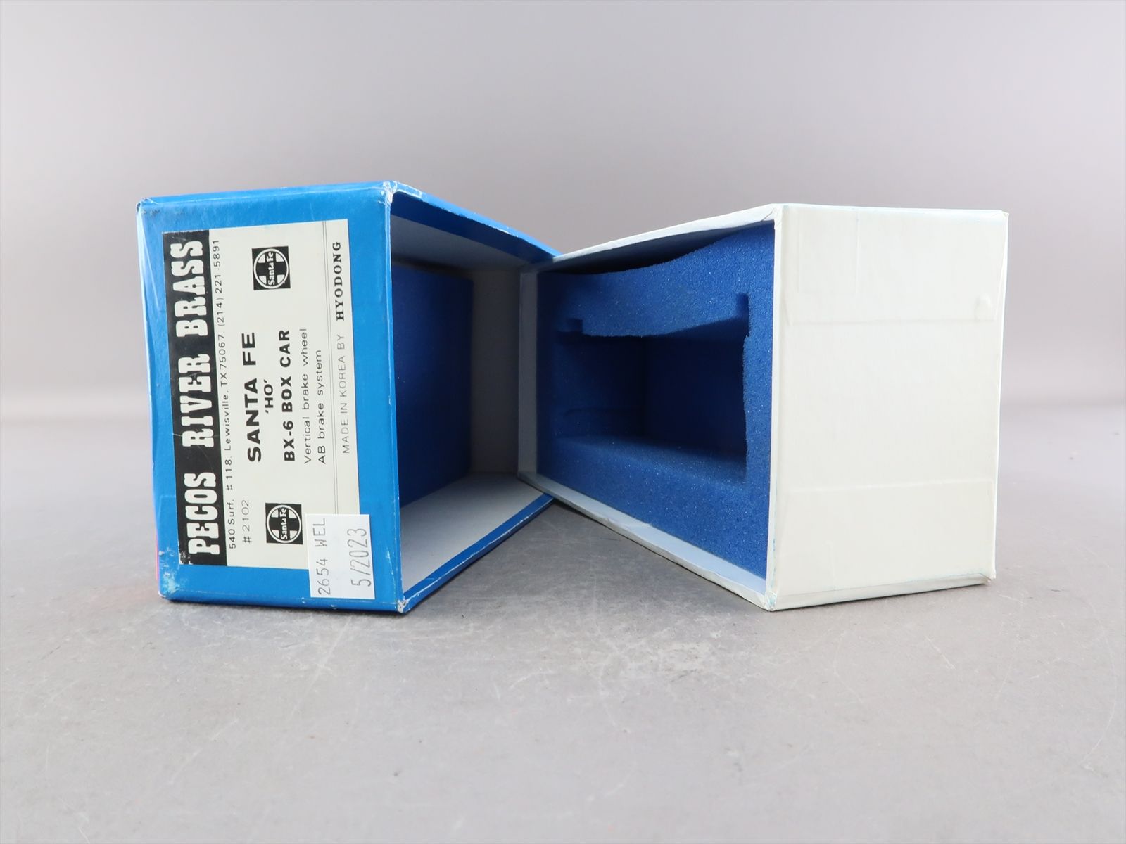 HO Brass Model - PRB Pecos 2102 AT&SF Santa Fe WX-6 Boxcar Vertical ...