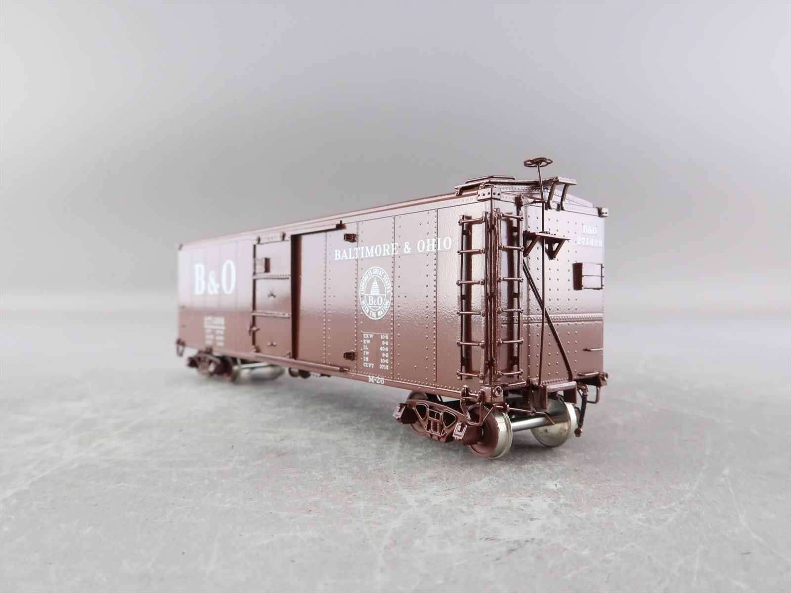 HO Brass Model - OMI 3016 PRR as B&O Baltimore & Ohio X-28a Boxcar Box ...