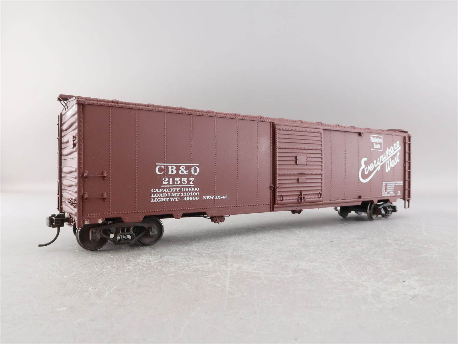 O Brass Model - PSC 15463 CB&Q AAR Single Door Boxcar #21557 - Custom ...