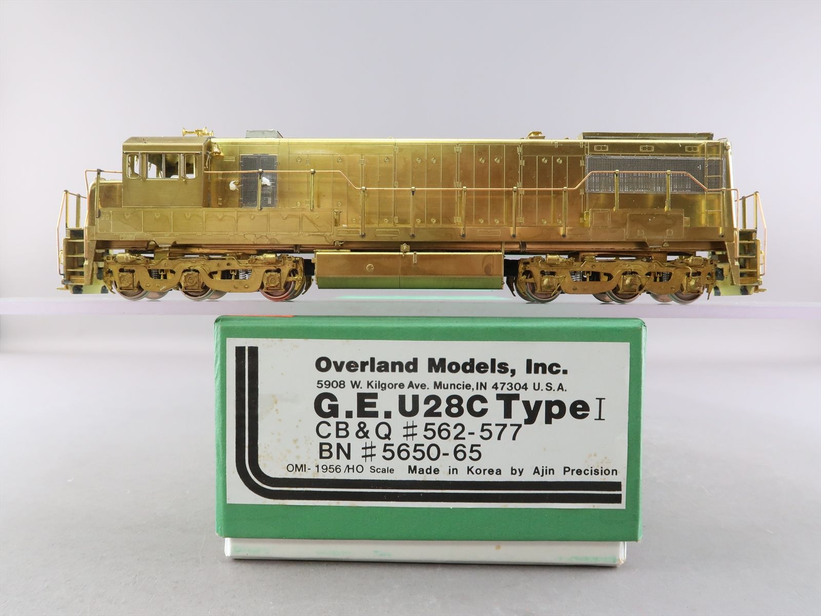 HO Brass Model - OMI 1956 CB&Q GE U28C Type I - Unpainted - 1987 Run - Ajin