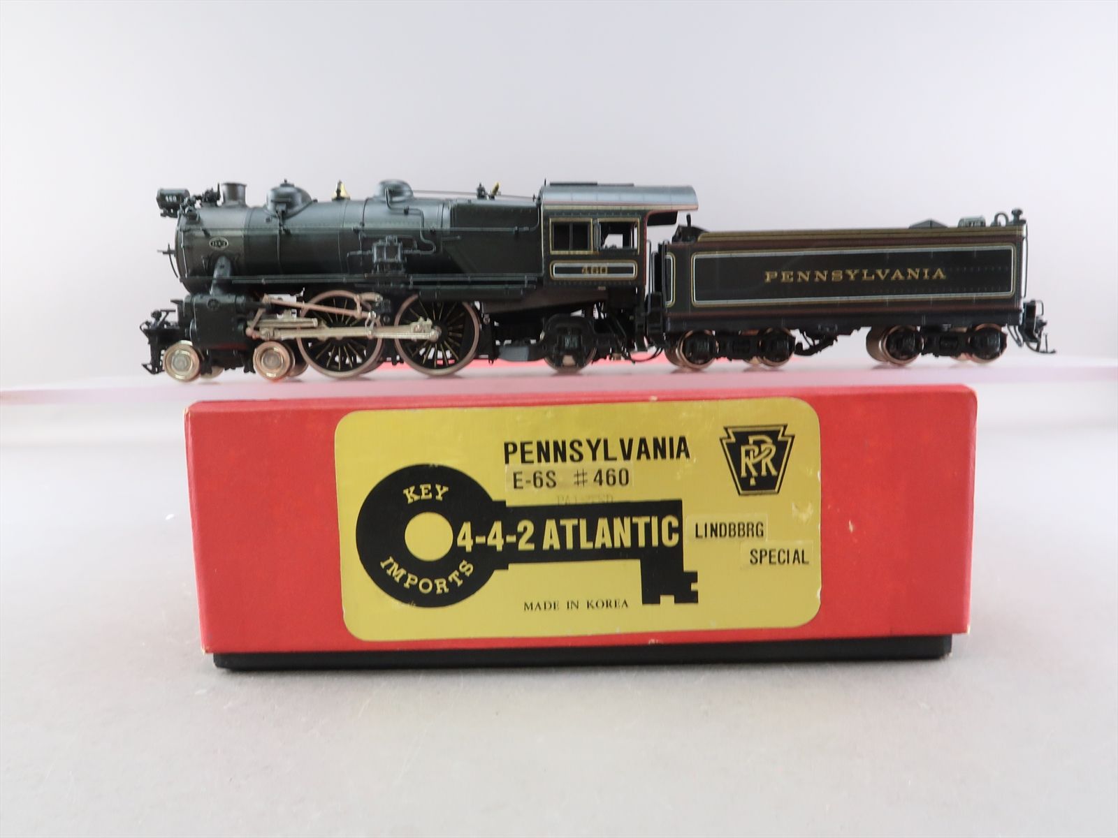 HO Brass Model - Key PRR Pennsylvania 4-4-2 Atlantic E-6s Lindberg Special #460 - F/P - 1989 Run ...