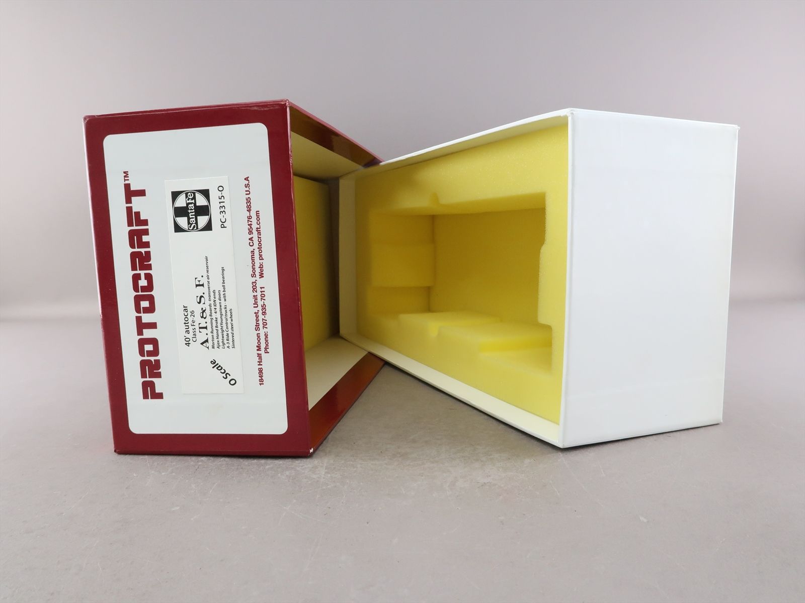 O Brass Model - PC Protocraft PC-3315-O AT&SF Santa Fe 40' FE-26 Auto ...