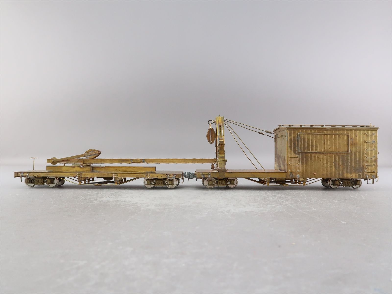 On3 Brass Model - WMC D&RGW Rio Grande Derrick OP w/ Idler Car ...