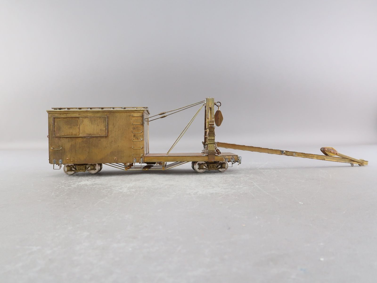 On3 Brass Model - WMC D&RGW Rio Grande Derrick OP w/ Idler Car ...