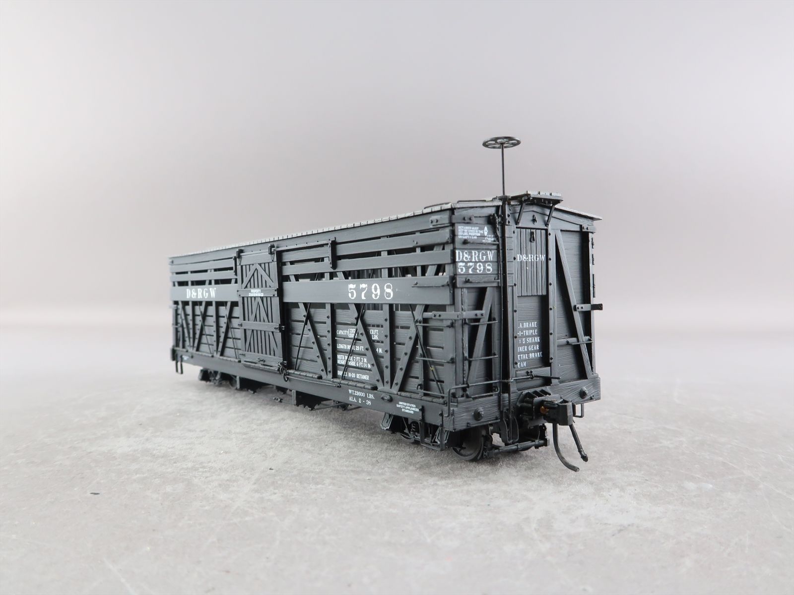On3 Model - San Juan Car Co. D&RGW Rio Grande Stock Livestock Car #5798 ...