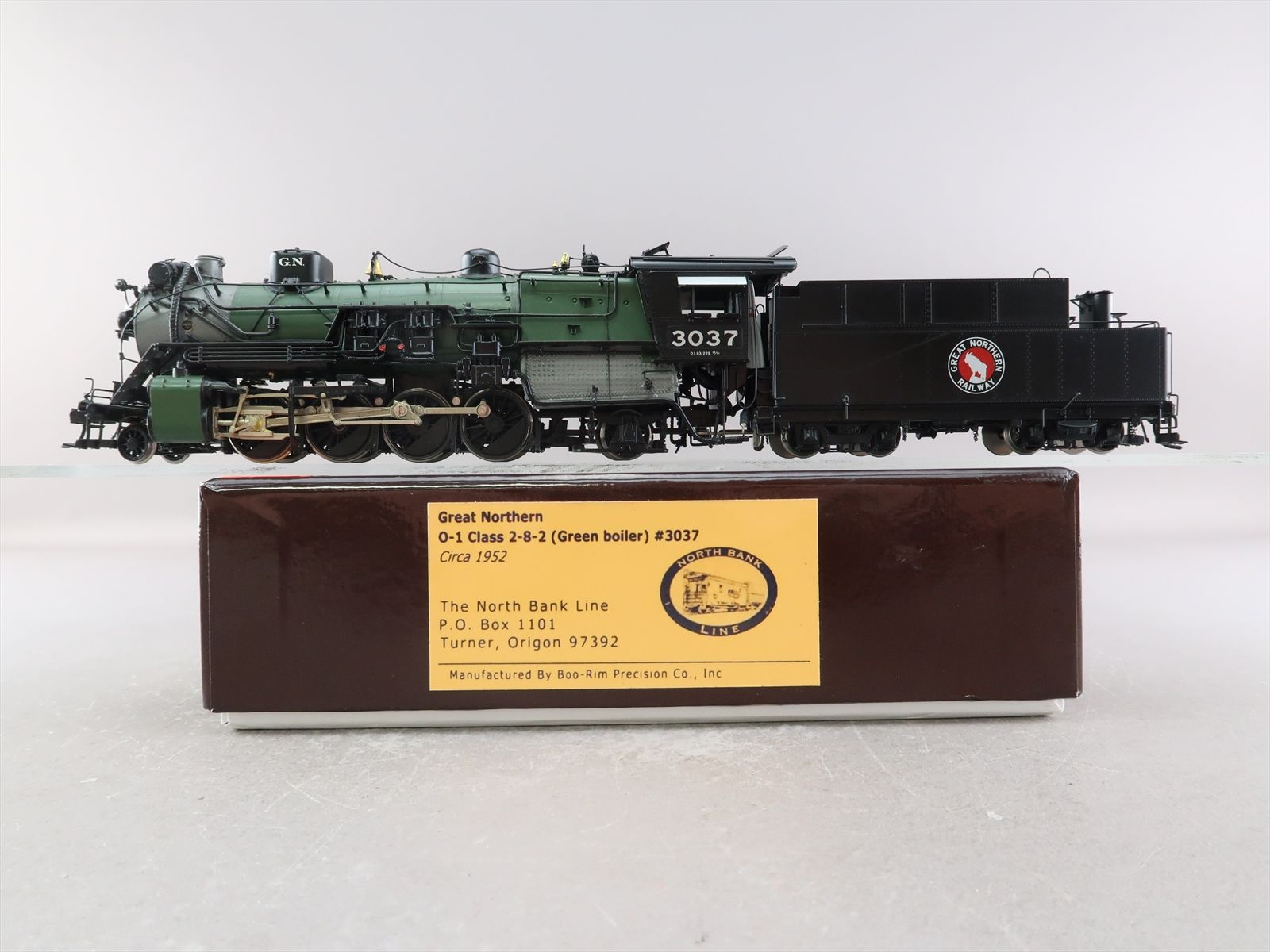 HO Brass Model - N-B-L GN-3.2 GN Great Northern O-1 2-8-2 Green Boiler ...