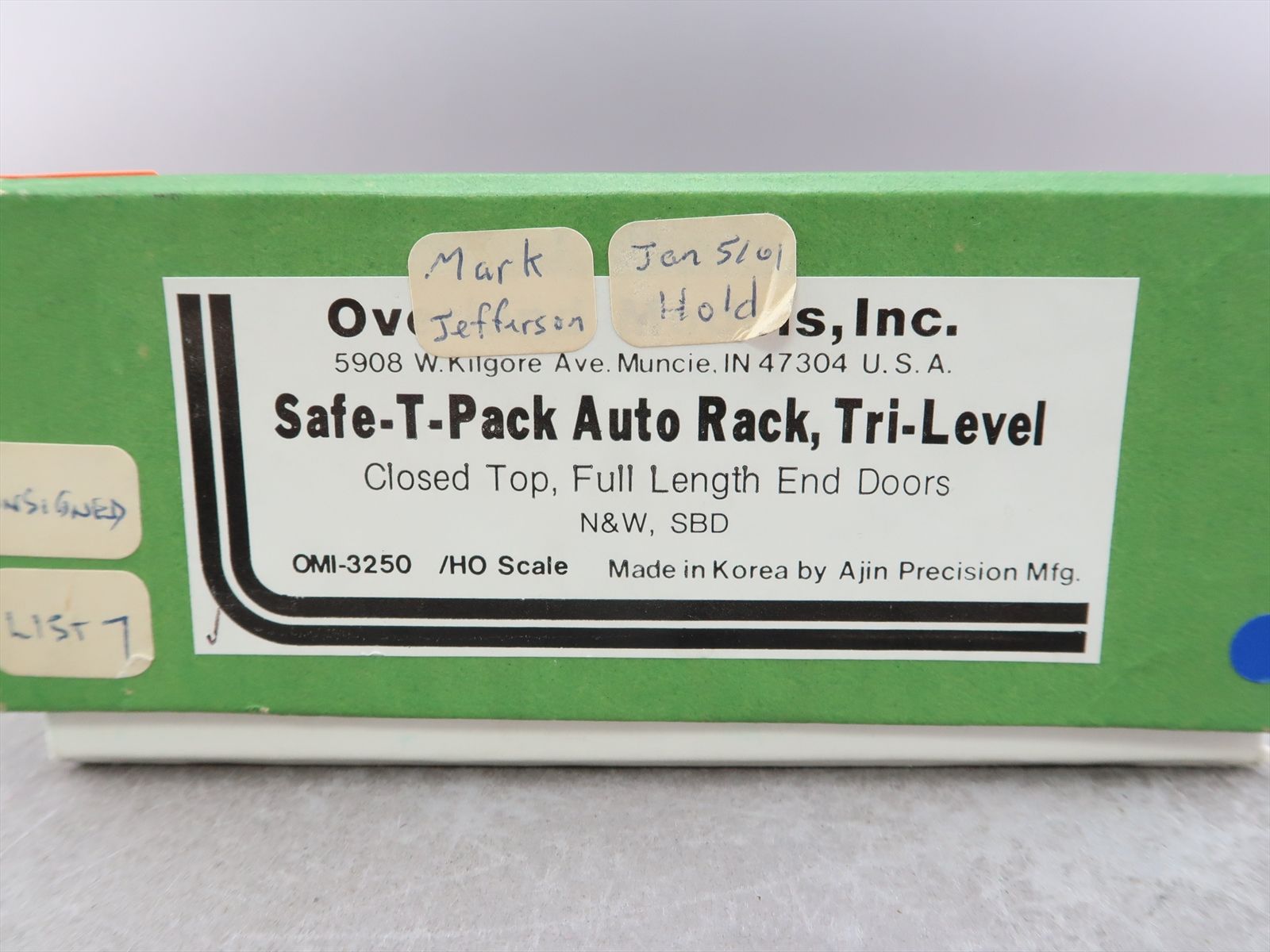 HO Brass Model - OMI 3250 Safe-T-Pack Auto Rack Tri-Level - Unpainted ...