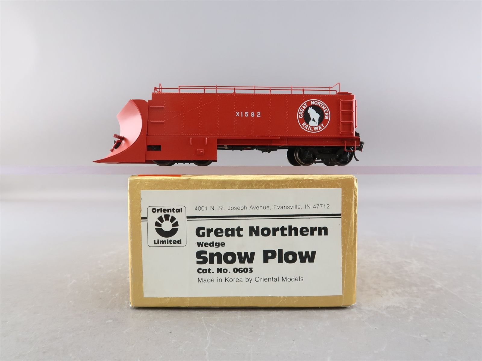 HO Brass Model - Oriental 0603 GN Great Northern Wedge Snow Plow X1582 ...