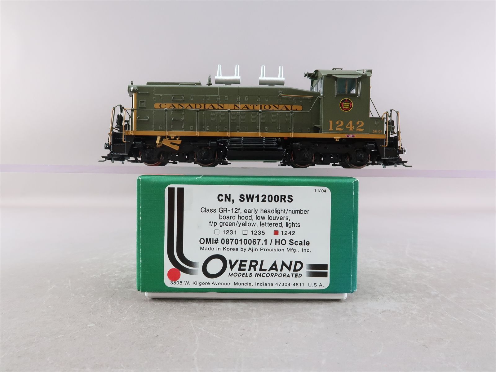 HO Brass Model - OMI 087010067.1 CN CNR Canadian National SW1200RS #1242 - F/P - 2004 Run - Ajin ...