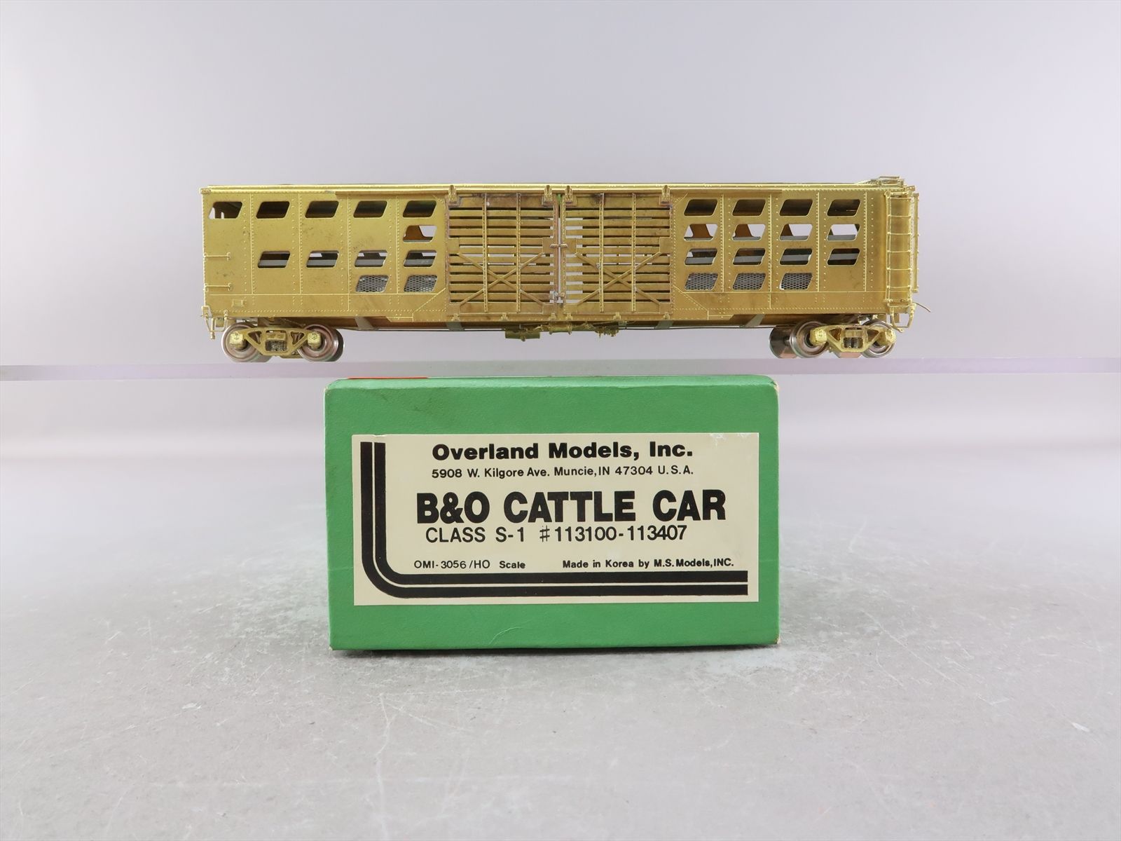 HO Brass Model - OMI 3056 B&O Baltimore & Ohio Cattle Car Stock ...