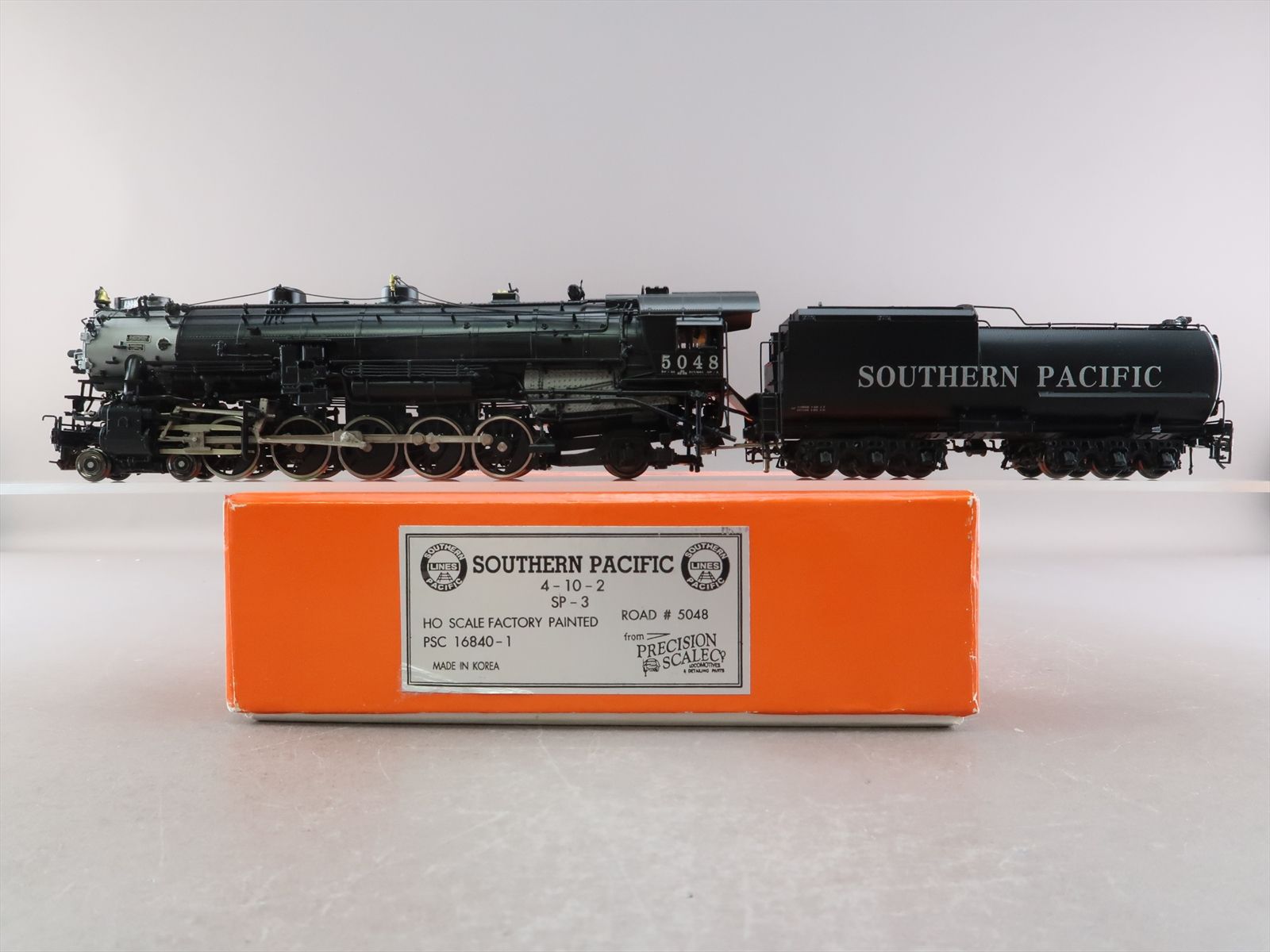 HO Brass Model - PSC 16840-1 SP Southern Pacific SP-3 4-10-2 #5048 - F/P - Made in Korea
