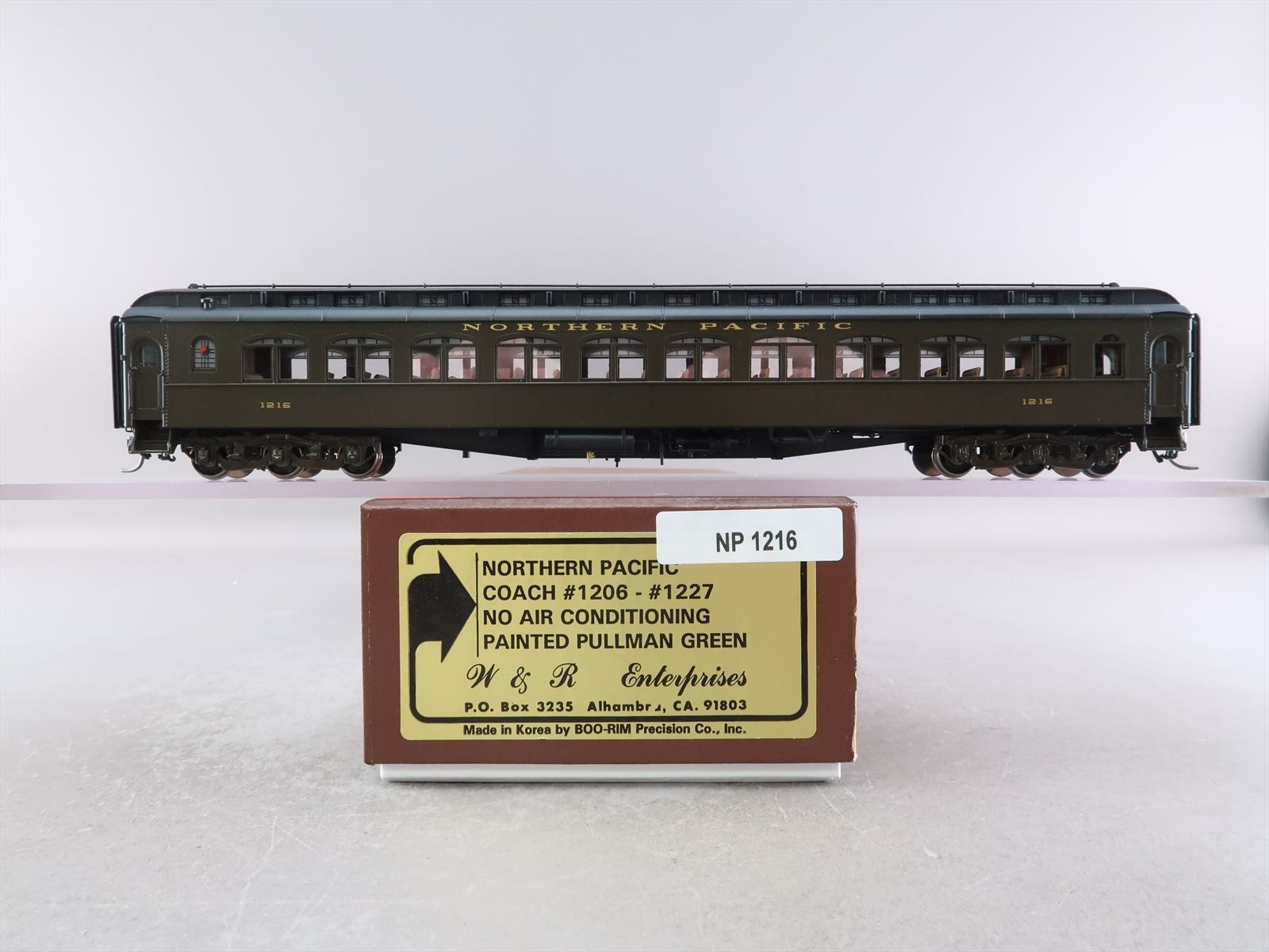 HO Brass Model - W&R NP Northern Pacific Coach No A/C #1216 - F/P ...