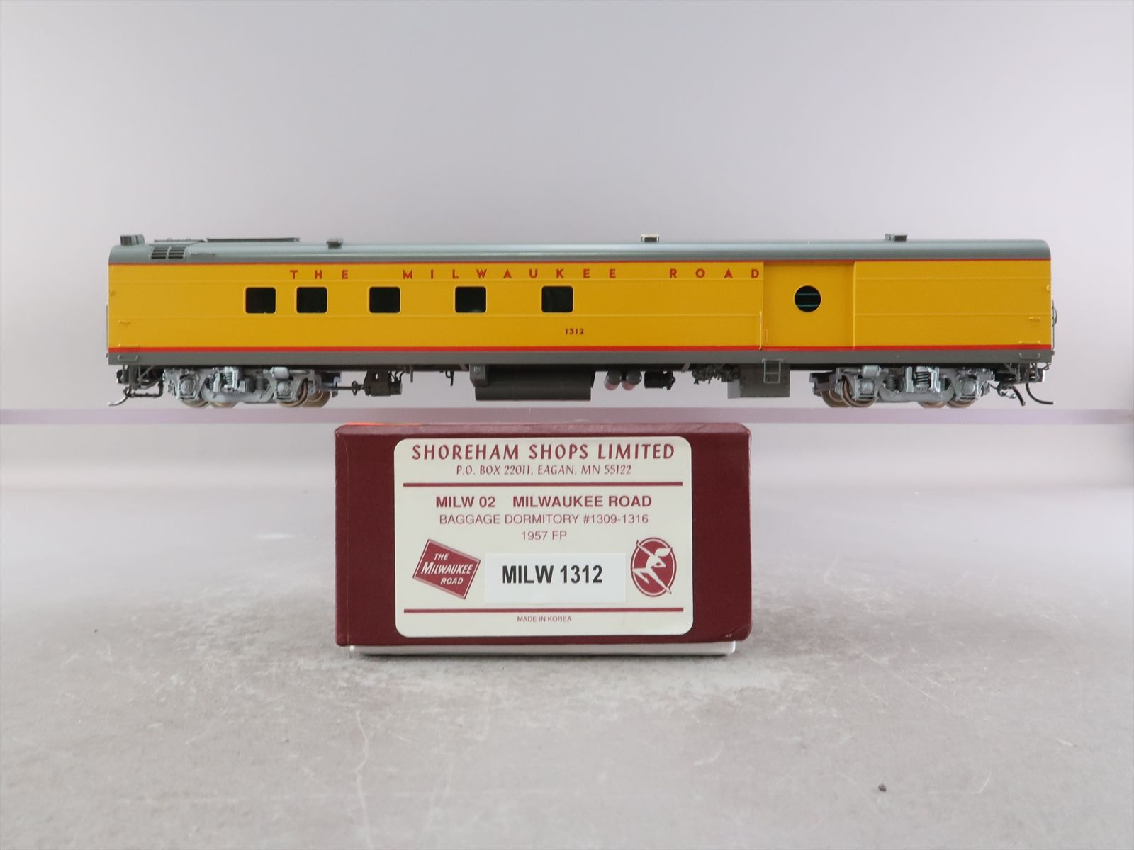 HO Brass Model - SSL MILW02 Milwaukee Road Baggage Dormitory 1957 #1312 ...