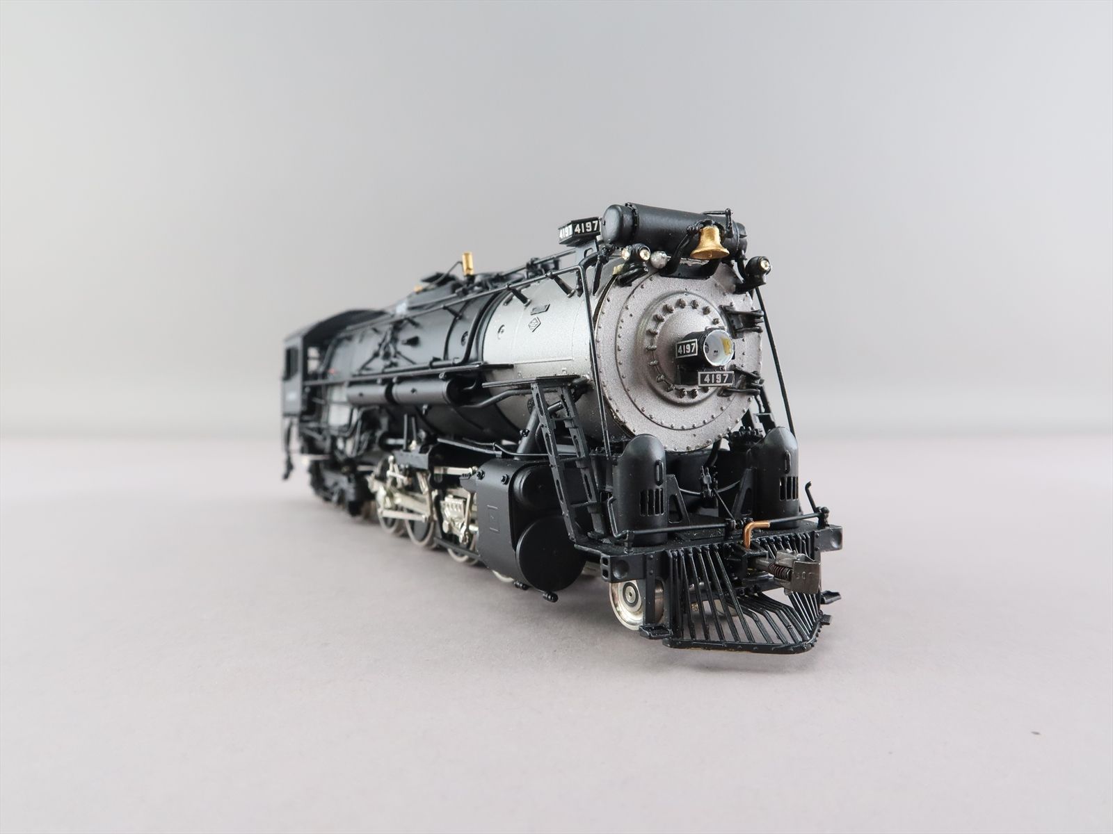 HO Brass Model - PSC 15516-1 AT&SF Santa Fe 2-8-4 Rebuilt w/ Elesco FWH #4197 - F/P - 1995 Run ...