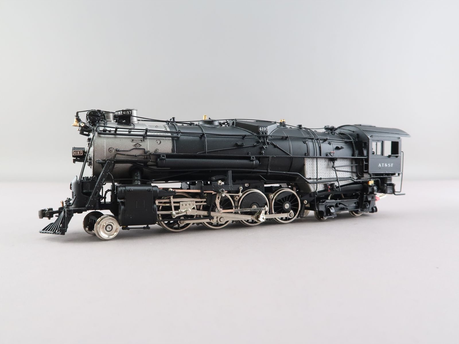 HO Brass Model - PSC 15516-1 AT&SF Santa Fe 2-8-4 Rebuilt w/ Elesco FWH #4197 - F/P - 1995 Run ...