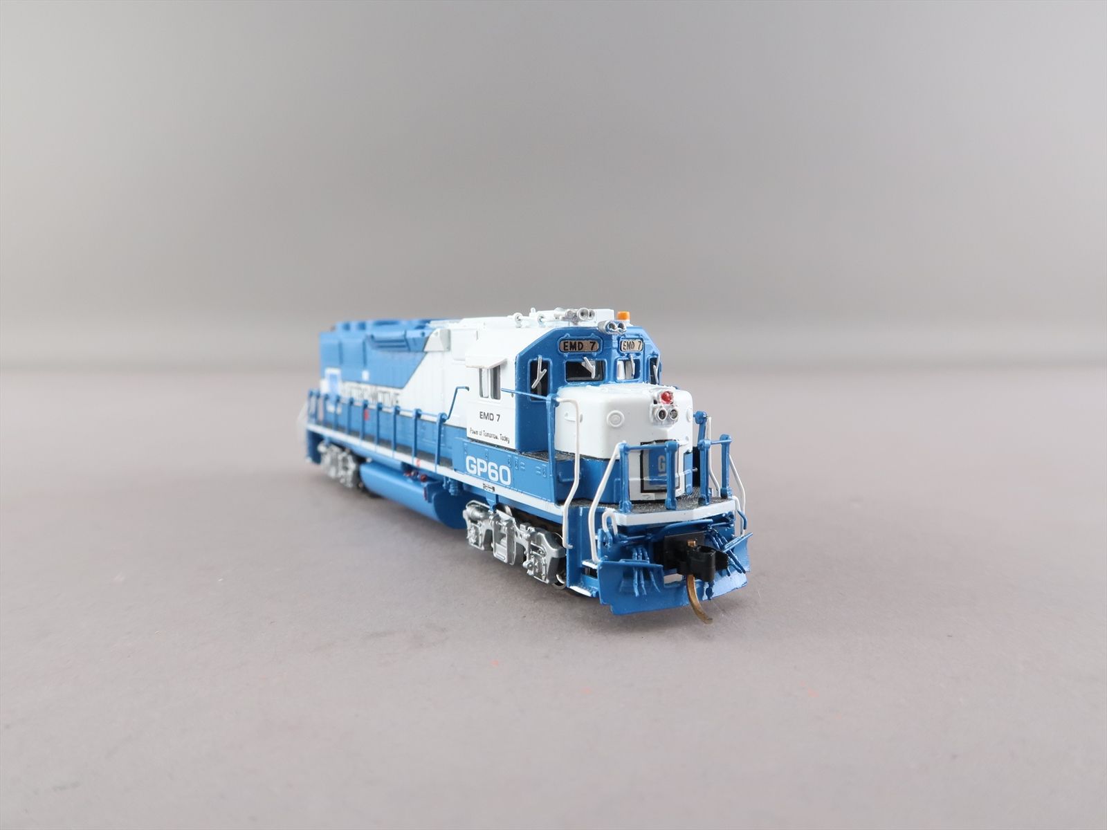 N Brass Model - OMI 2893.1 EMD Demo Demonstrator GP60 Blue / White # ...