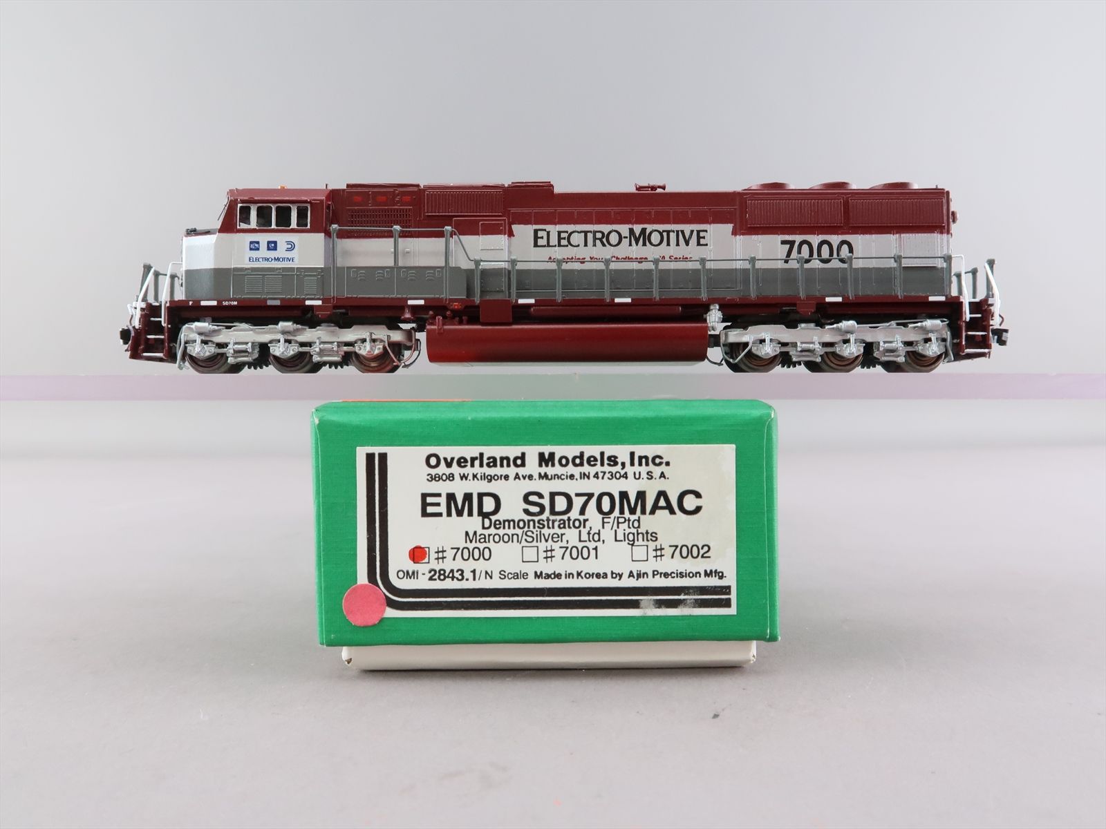 N Brass Model - OMI 2843.1 EMD Demo Demonstrator SD70MAC #7000 - F/P ...