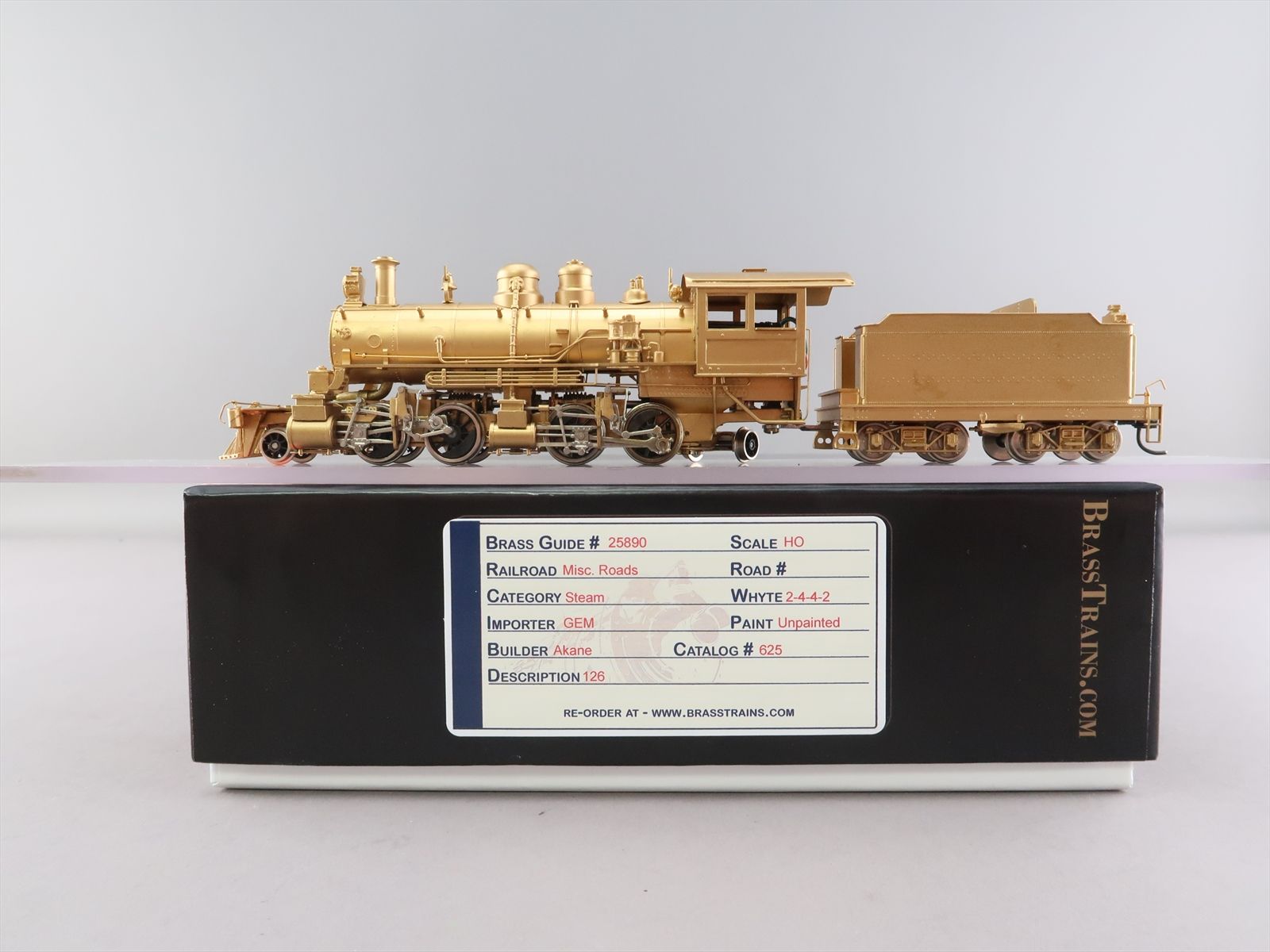 HO Brass Model - Gem Baldwin 2-4-4-2 Mallet Articulated - Unpainted - 1963 Run - Akane - BT Box