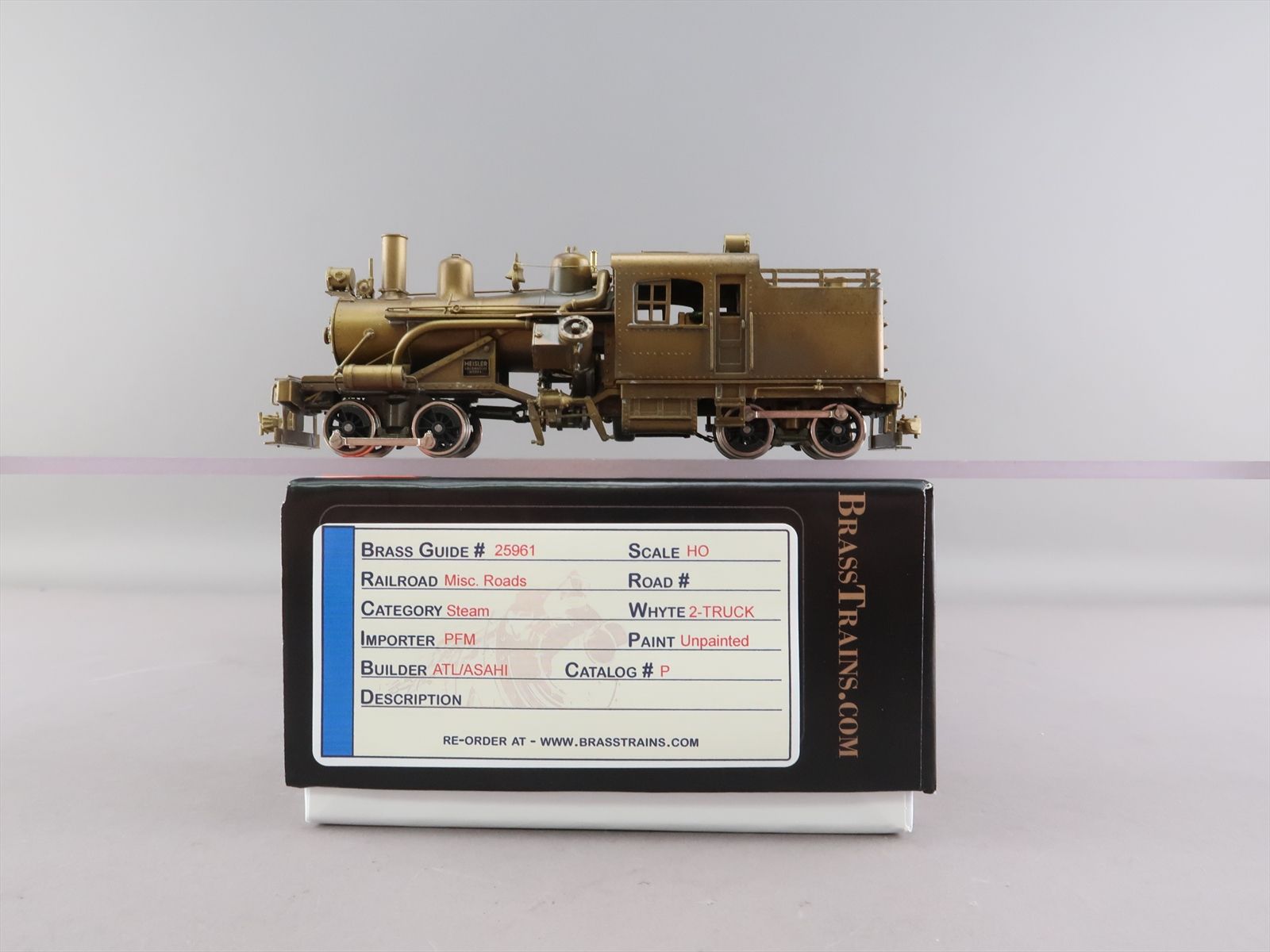 HO Brass Model - PFM 2-Truck Two Truck Heisler Geared 65 Ton ...