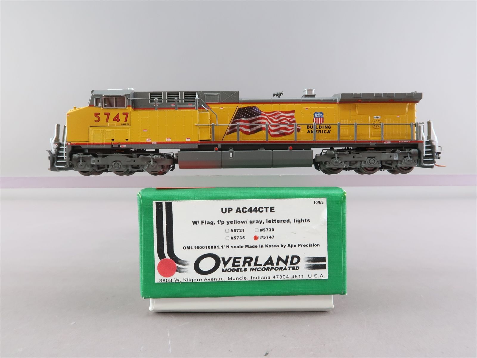 N Brass Model - OMI 160010001.1 UP Union Pacific AC44CTE #5747 - F/P - 2003 Run - Ajin