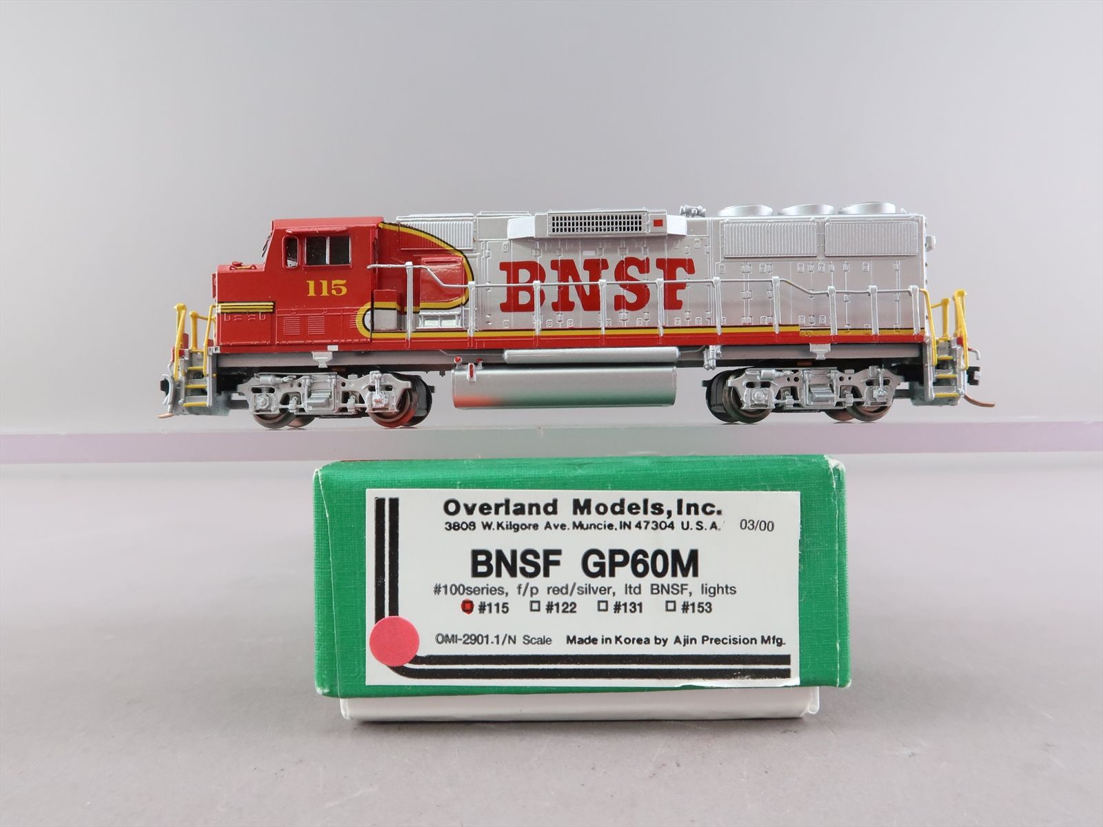 N Brass Model - OMI 2901.1 BNSF Burlington Northern GP60M #115 - F/P - 2000 Run - Ajin