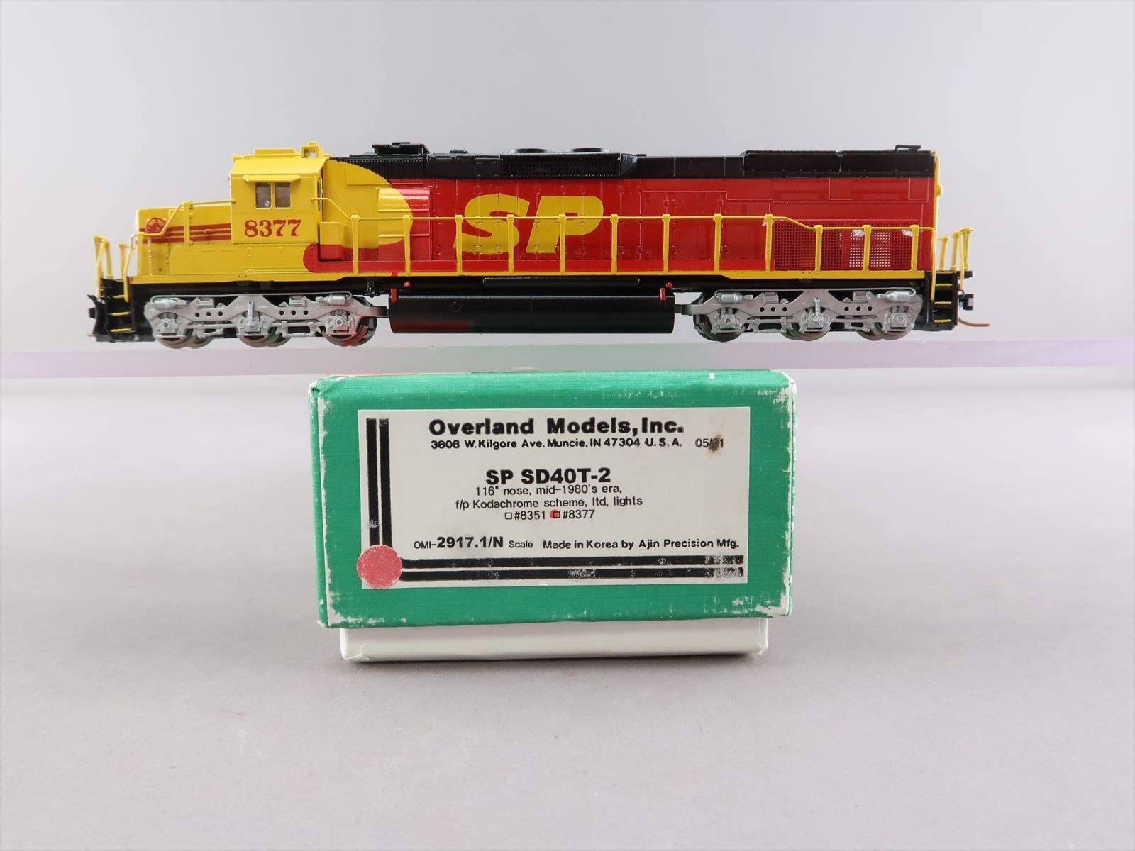 N Brass Model - OMI 2917.1 SP Southern Pacific SD40T-2 Kodachrome #8377 ...