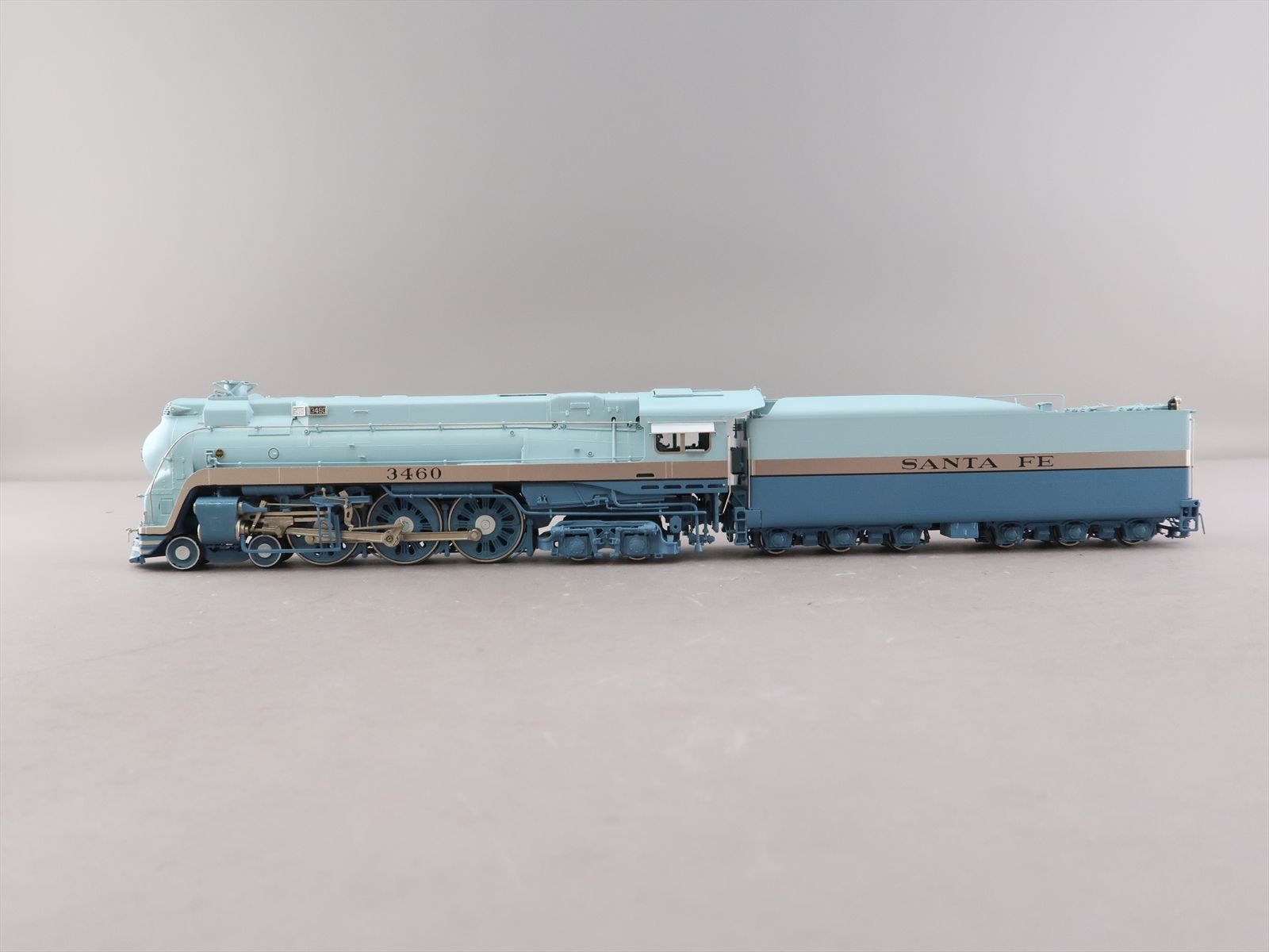 HO Brass Model - HM Hallmark Super Crown AT&SF Santa Fe Streamlined Blue Goose 4-6-4 #3460 ...