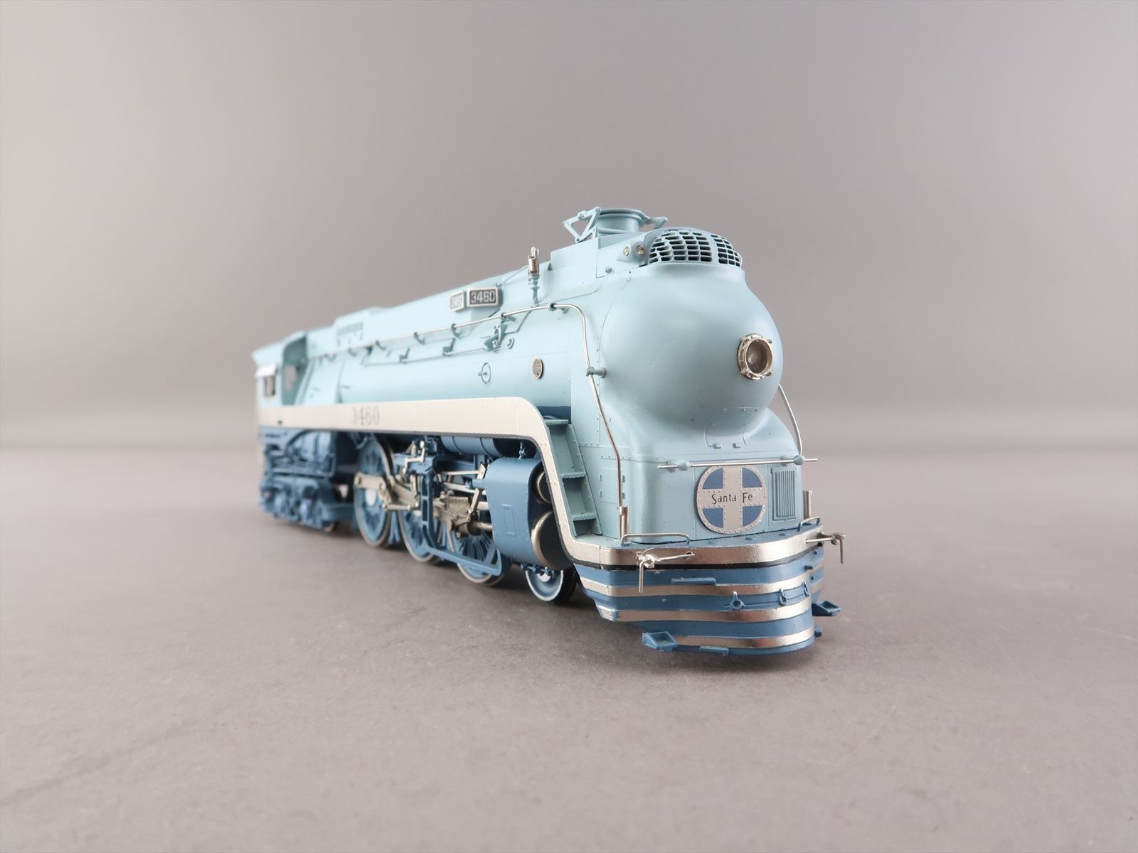 HO Brass Model - HM Hallmark Super Crown AT&SF Santa Fe Streamlined Blue Goose 4-6-4 #3460 ...