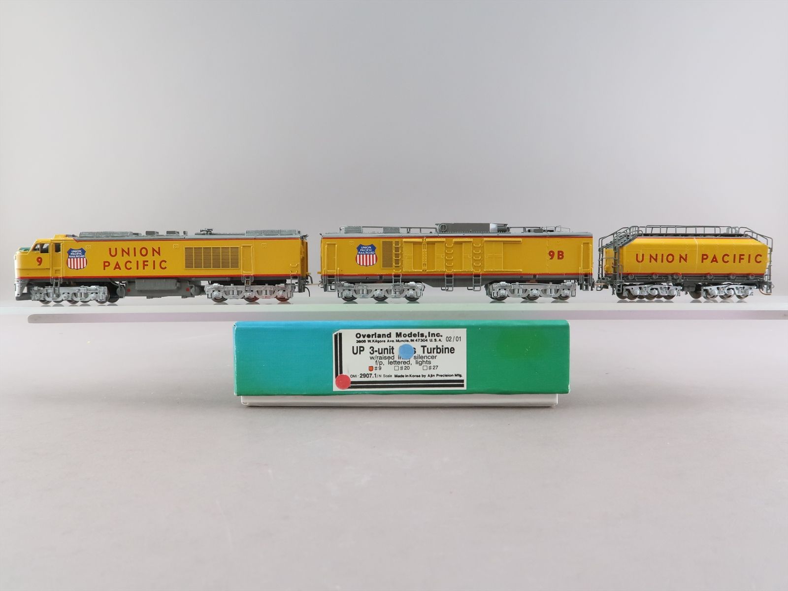 N Brass Model - OMI 2907.1 UP Union Pacific 3-Unit Gas Turbine w ...
