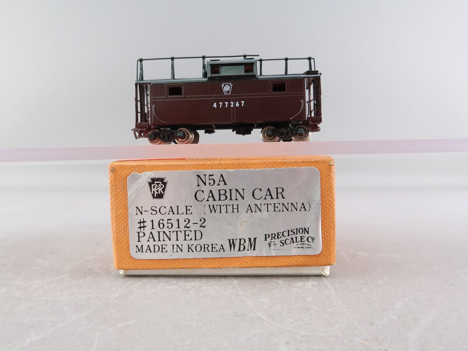 N Brass Model - PSC 16512-2 PRR Pennsylvania N5A Cabin Car #477267 - F ...