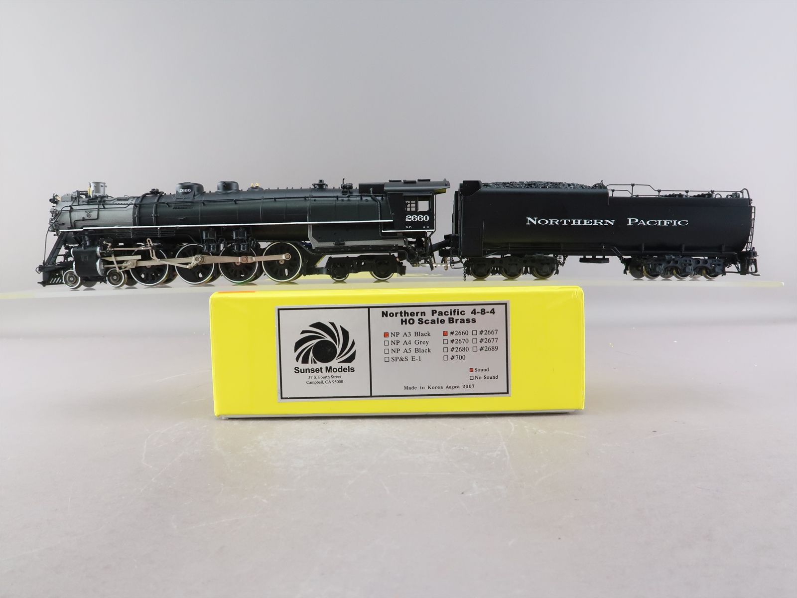 HO Brass Model - Sunset NP Northern Pacific A-3 4-8-4 #2660 - F/P + DCC ...