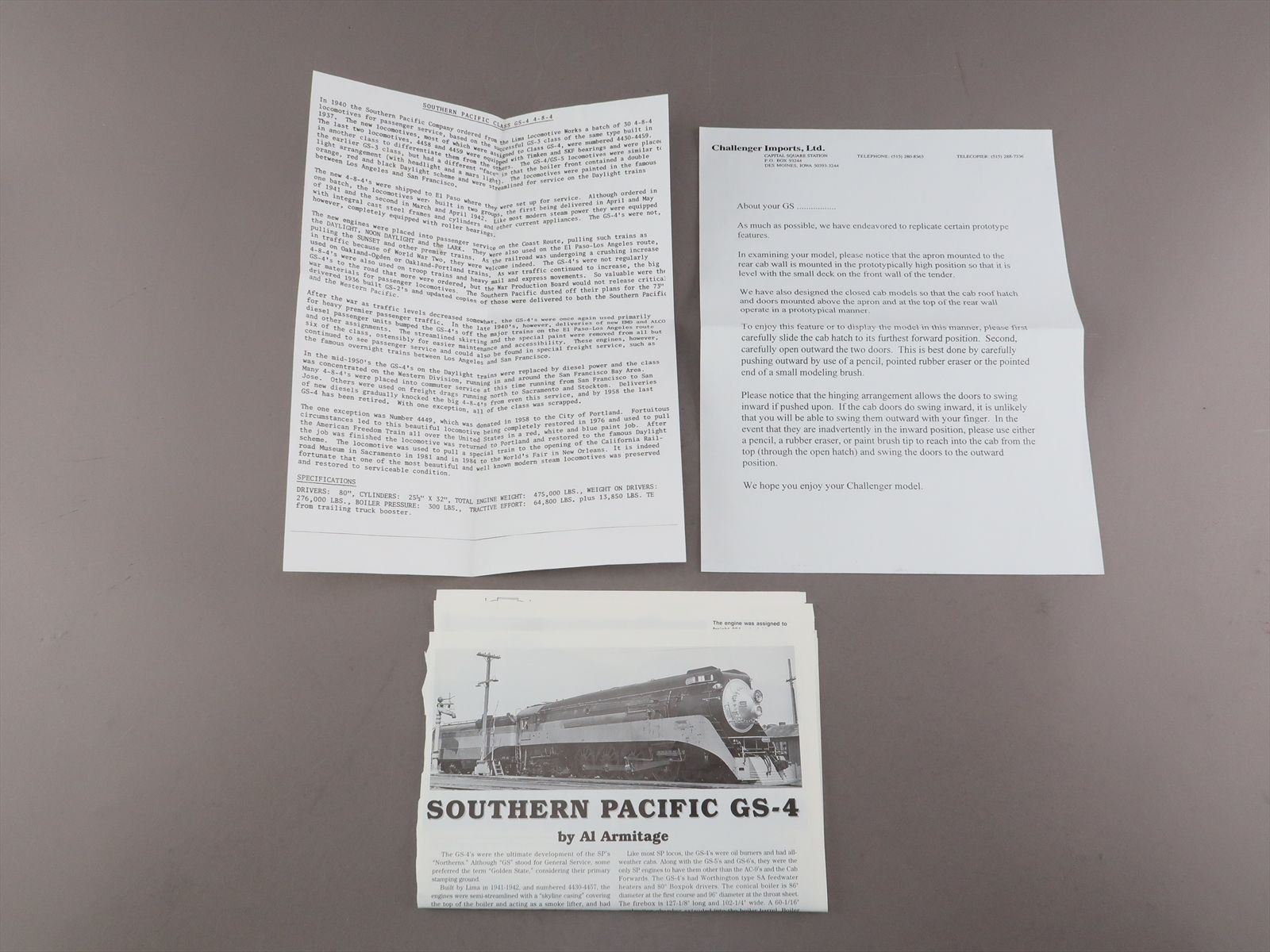 HO Brass Model - CIL 2426.1 SP Southern Pacific GS-4 4-8-4 Daylight ...