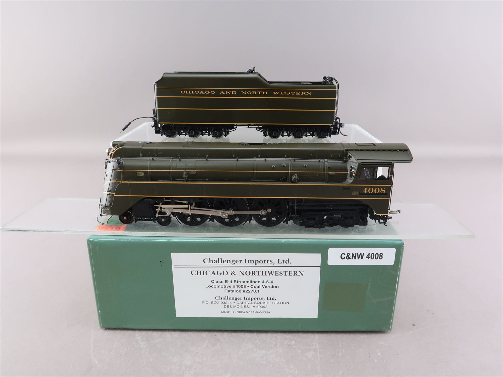 HO Brass Model - CIL 2270.1 C&NW Chicago & Northwestern 4-6-4 E-4 #4008 - Coal / Streamlined - F ...