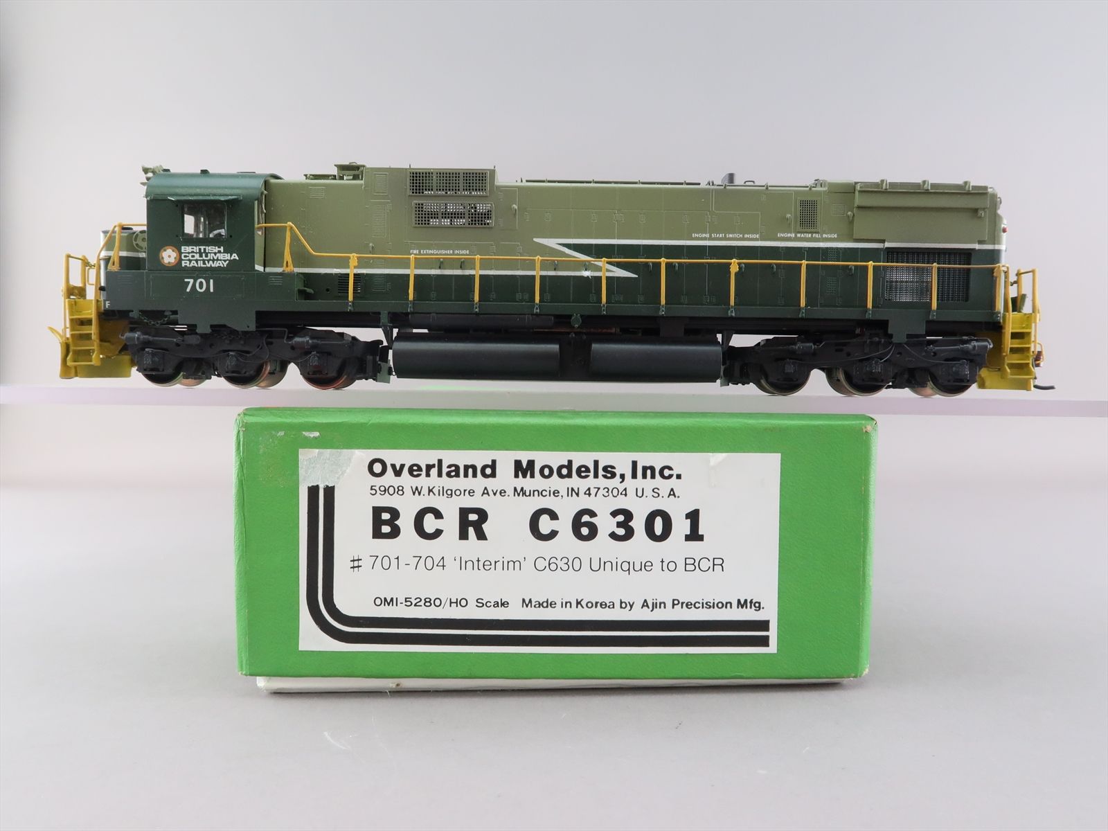 HO Brass Model - OMI 5280 BCR British Columbia C630 #701 - Custom + Weathered - 1991 Run - Ajin