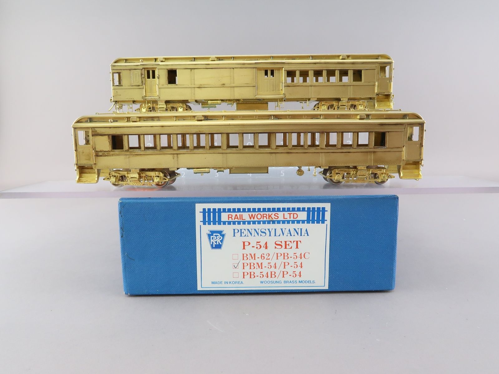 HO Brass Model - Railworks PBM-54 / P-54 Set PRR Pennsylvania Passenger ...