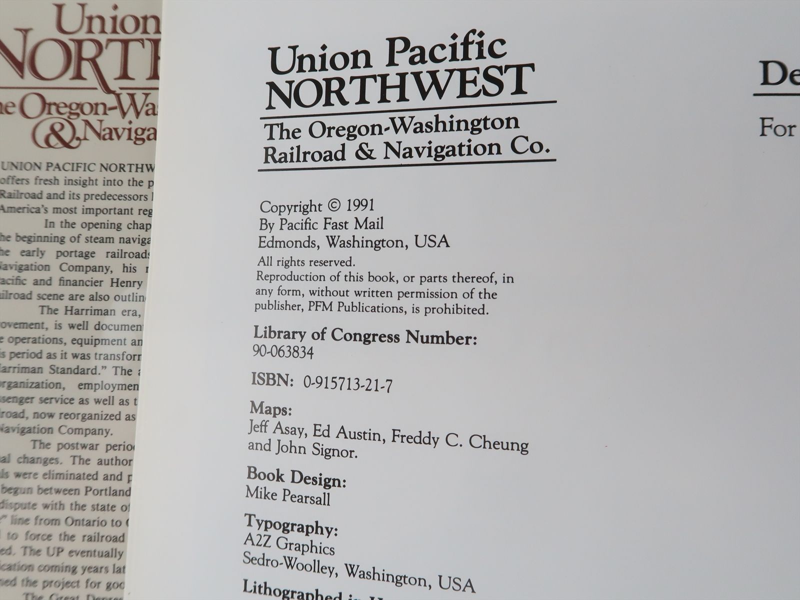 Railroad Book - Union Pacific Northwest: The Oregon-Washington Railroad ...