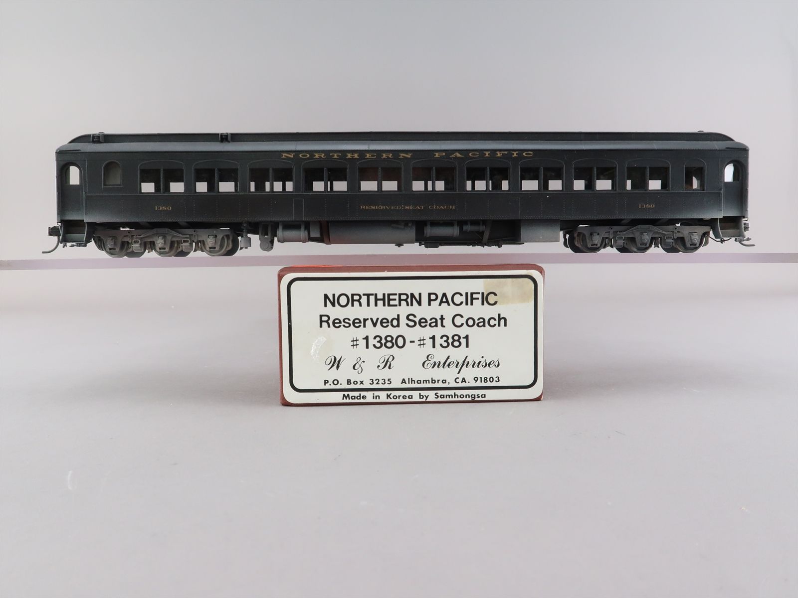 HO Brass Model - W&R NP Northern Pacific Reserved Seat Coach Pine Tree ...