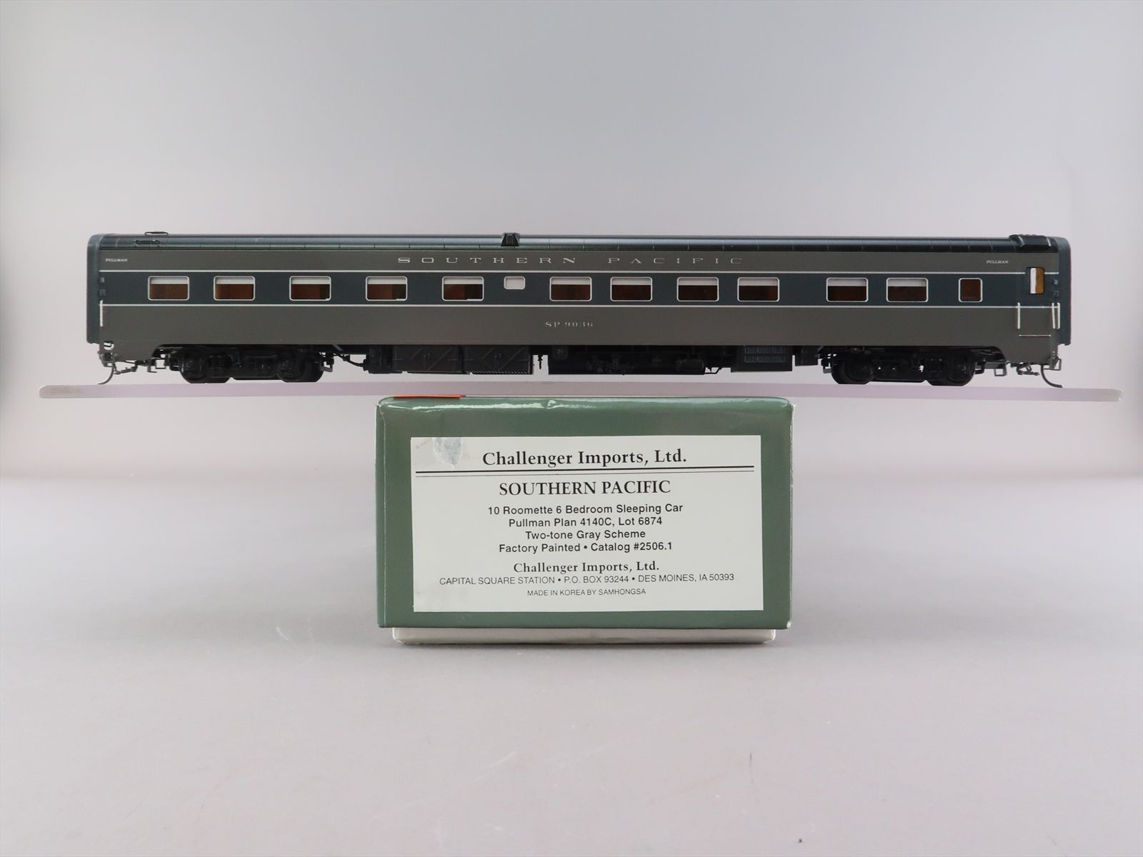 HO Brass Model - CIL 2506.1 SP Southern Pacific 10-6 Sleeper TTG #9036 ...