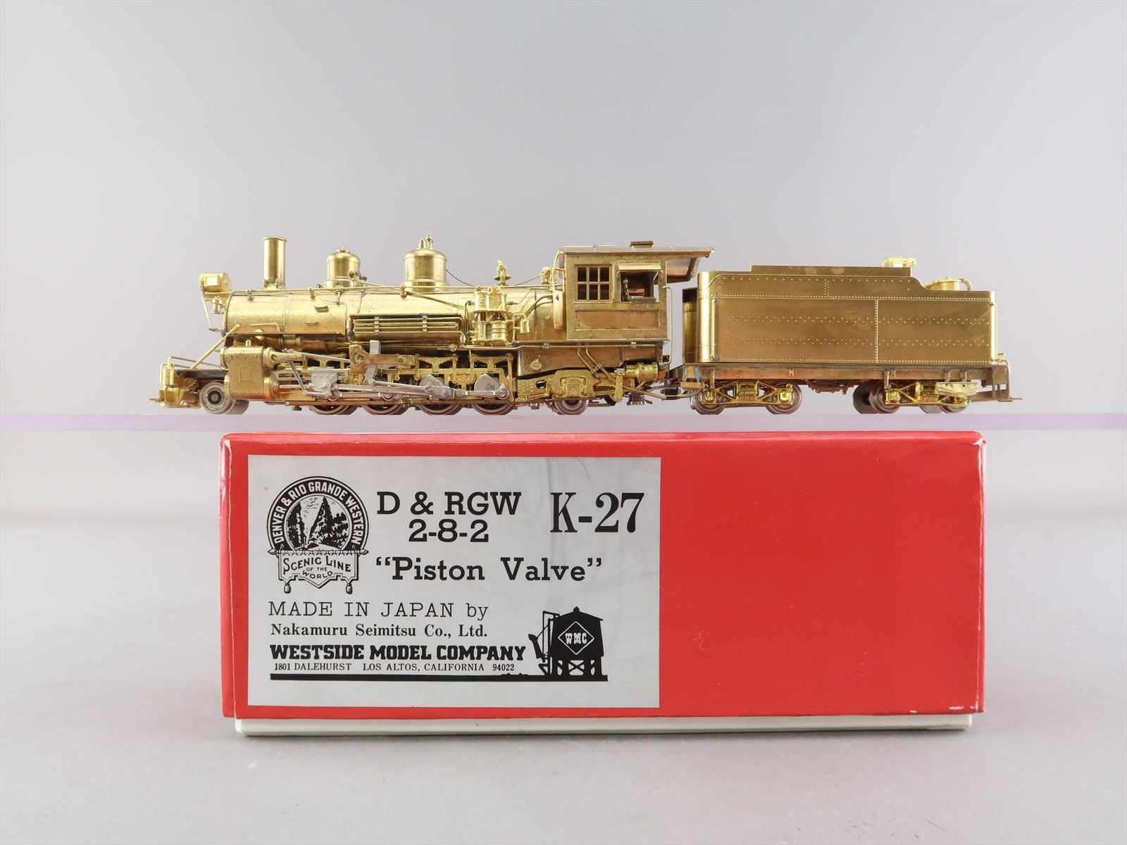 HOn3 Brass Model - WMC D&RGW Rio Grande Mud Hen K-27 2-8-2 Piston Valve ...
