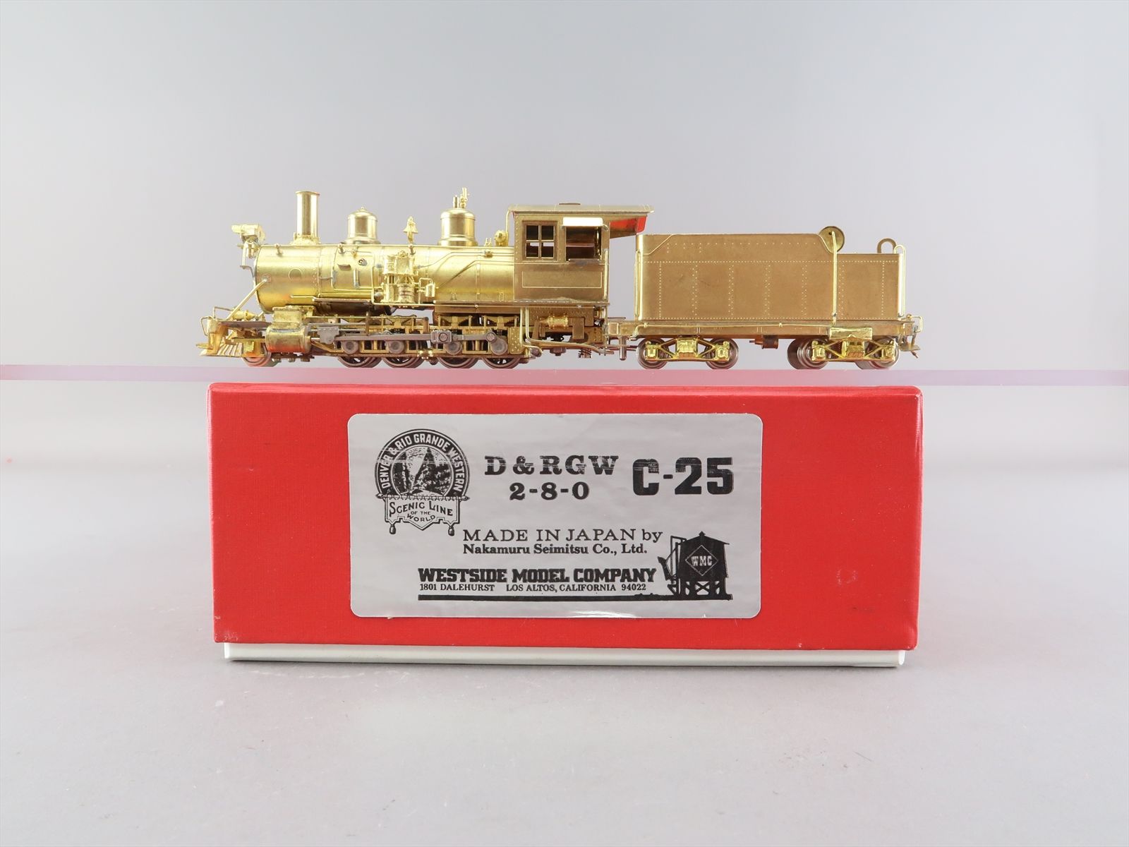 HOn3 Brass Model - WMC D&RGW Rio Grande C-25 2-8-0 - Unpainted - 1975 ...