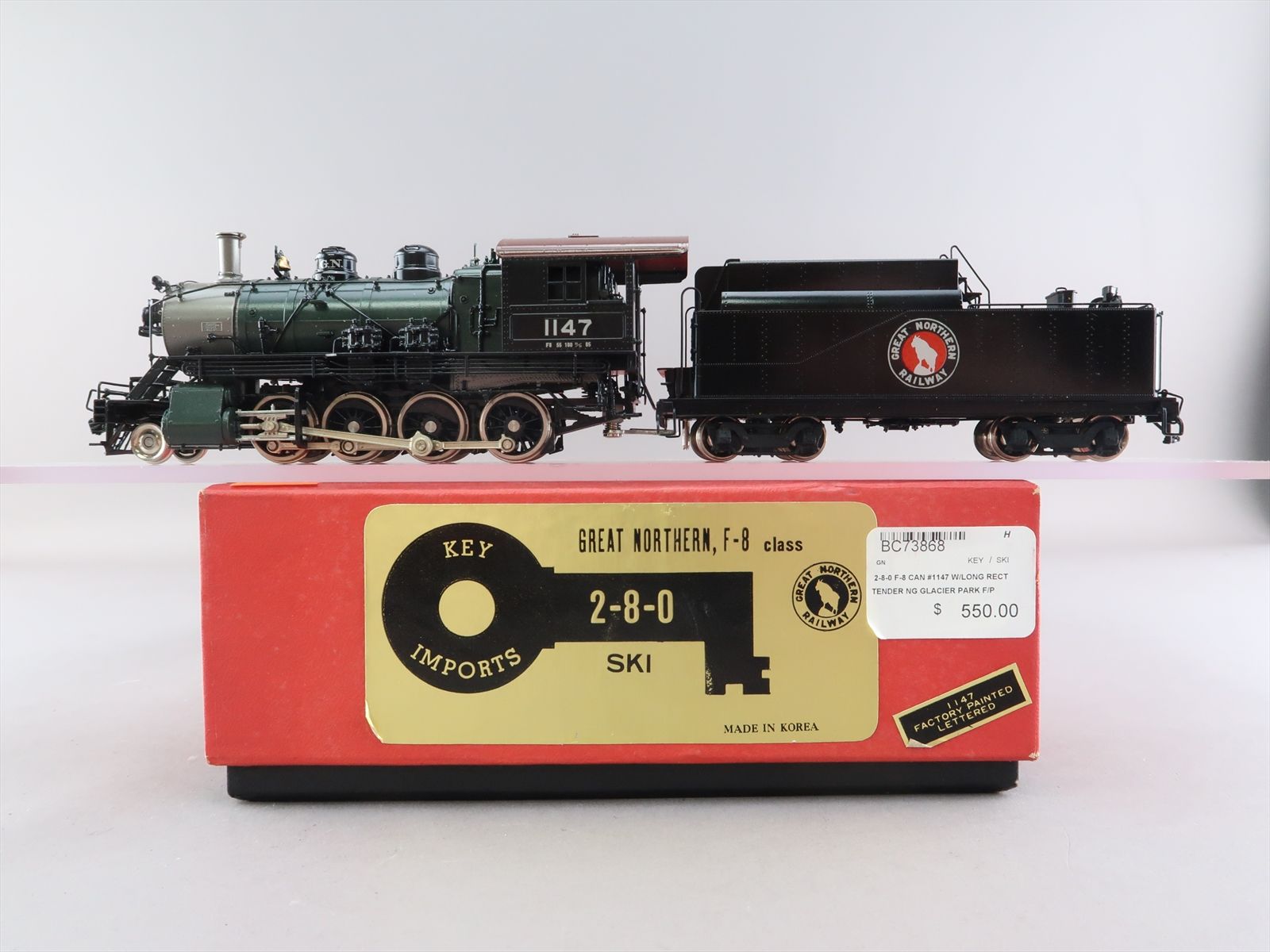 HO Brass Model - Key GN Great Northern 2-8-0 F-8 #1147 Glacier Park - F ...