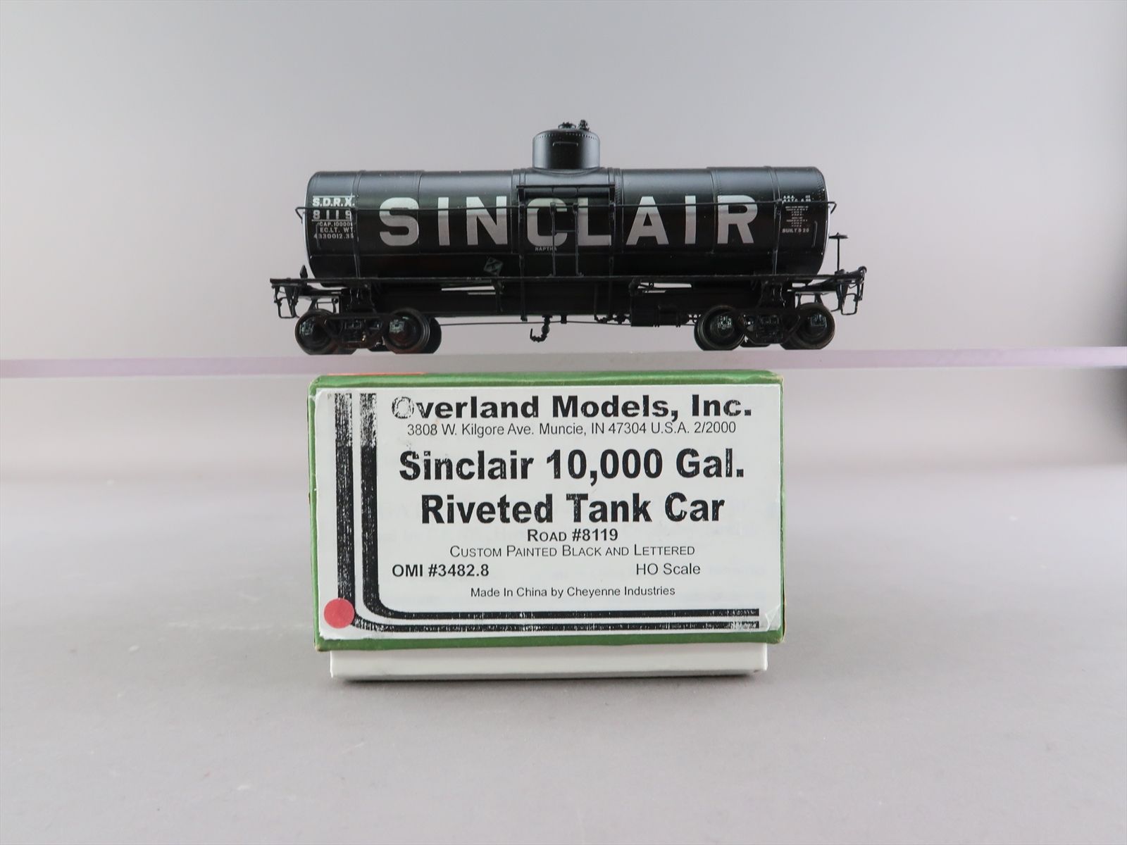 HO Brass Model - OMI 3482 SDRX Sinclair 10000 Gallon Riveted Tank Car ...
