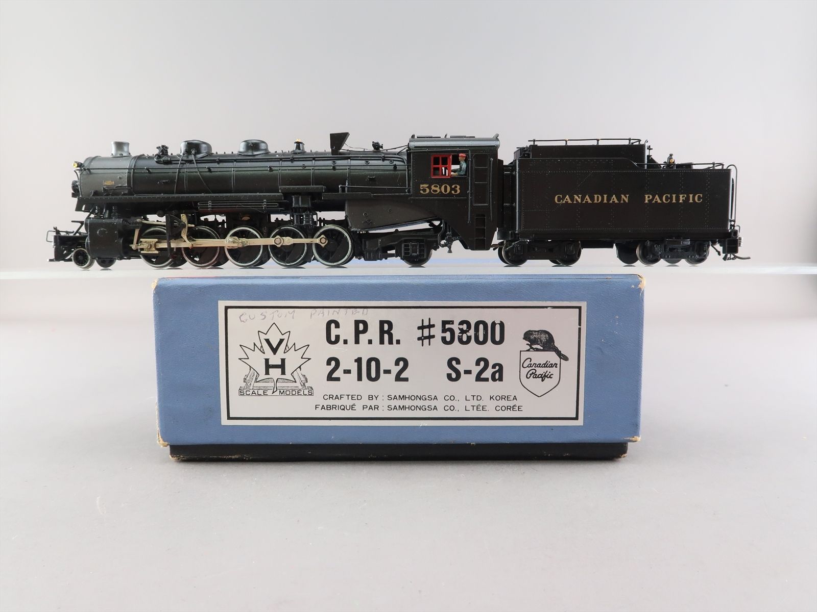 HO Brass Model - VH CP CPR Canadian Pacific 2-10-2 S-2a #5803 - Custom - 1981 Run - Samhongsa