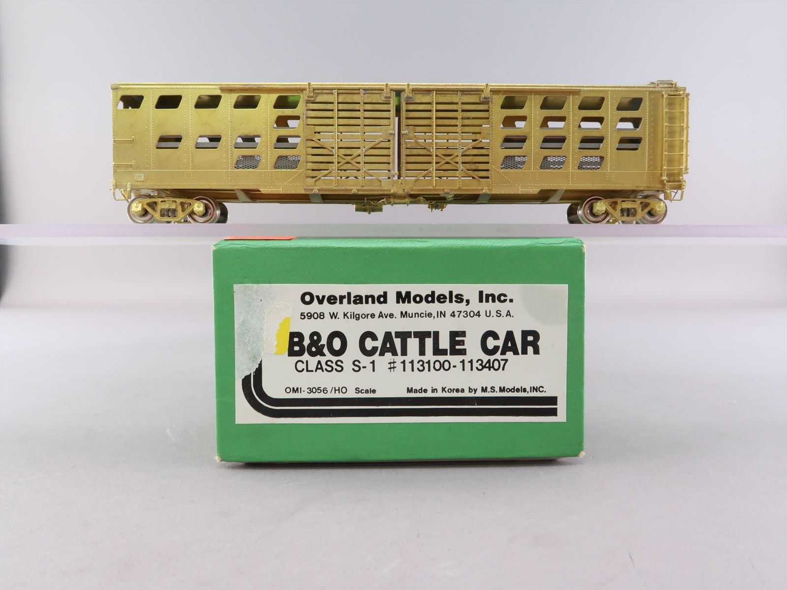 HO Brass Model - OMI 3056 B&O Baltimore & Ohio Cattle Car Stock ...