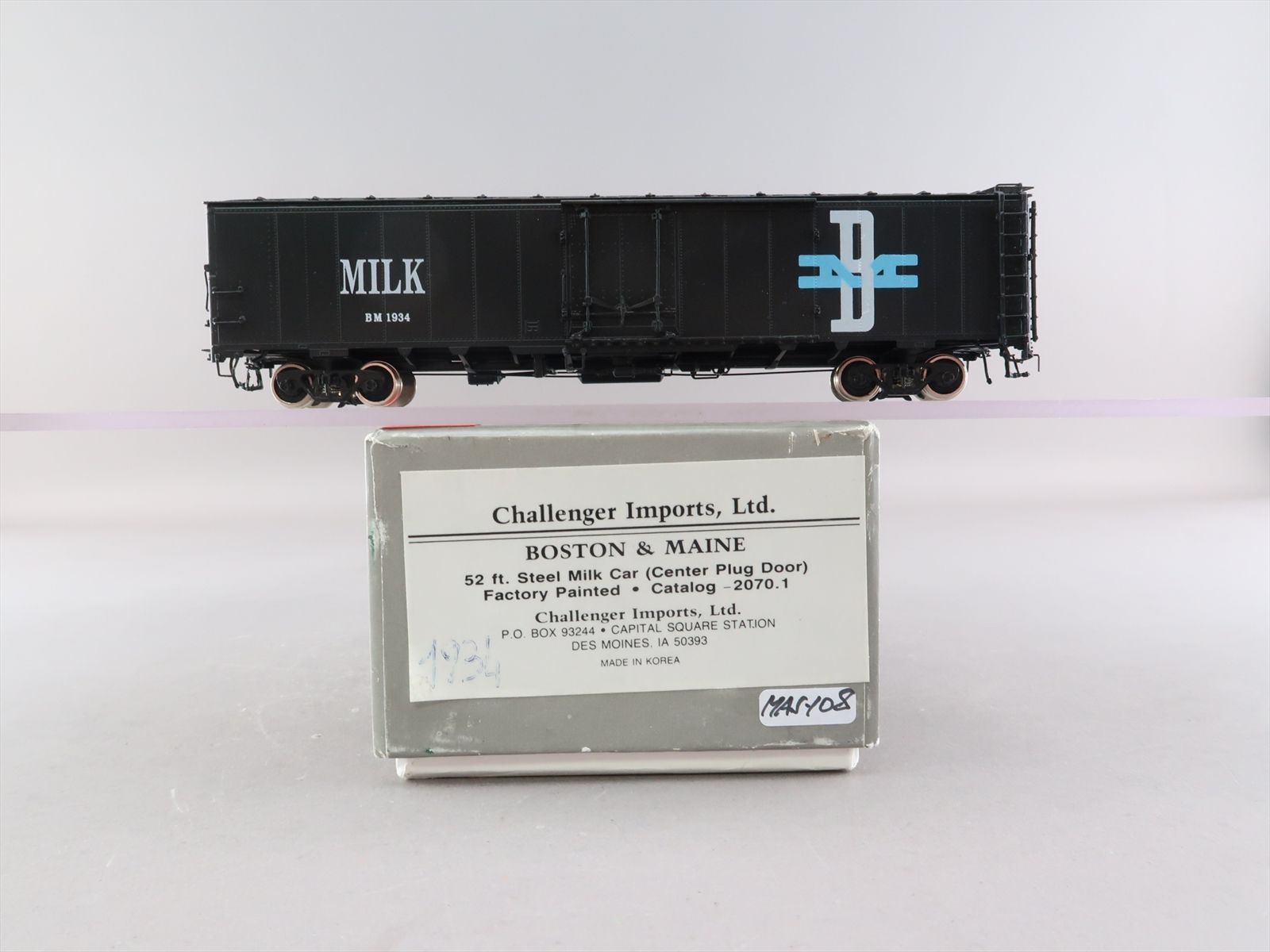 HO Brass Model - CIL 2070.1 B&M Boston & Maine 52' Steel Milk Car #1934 ...