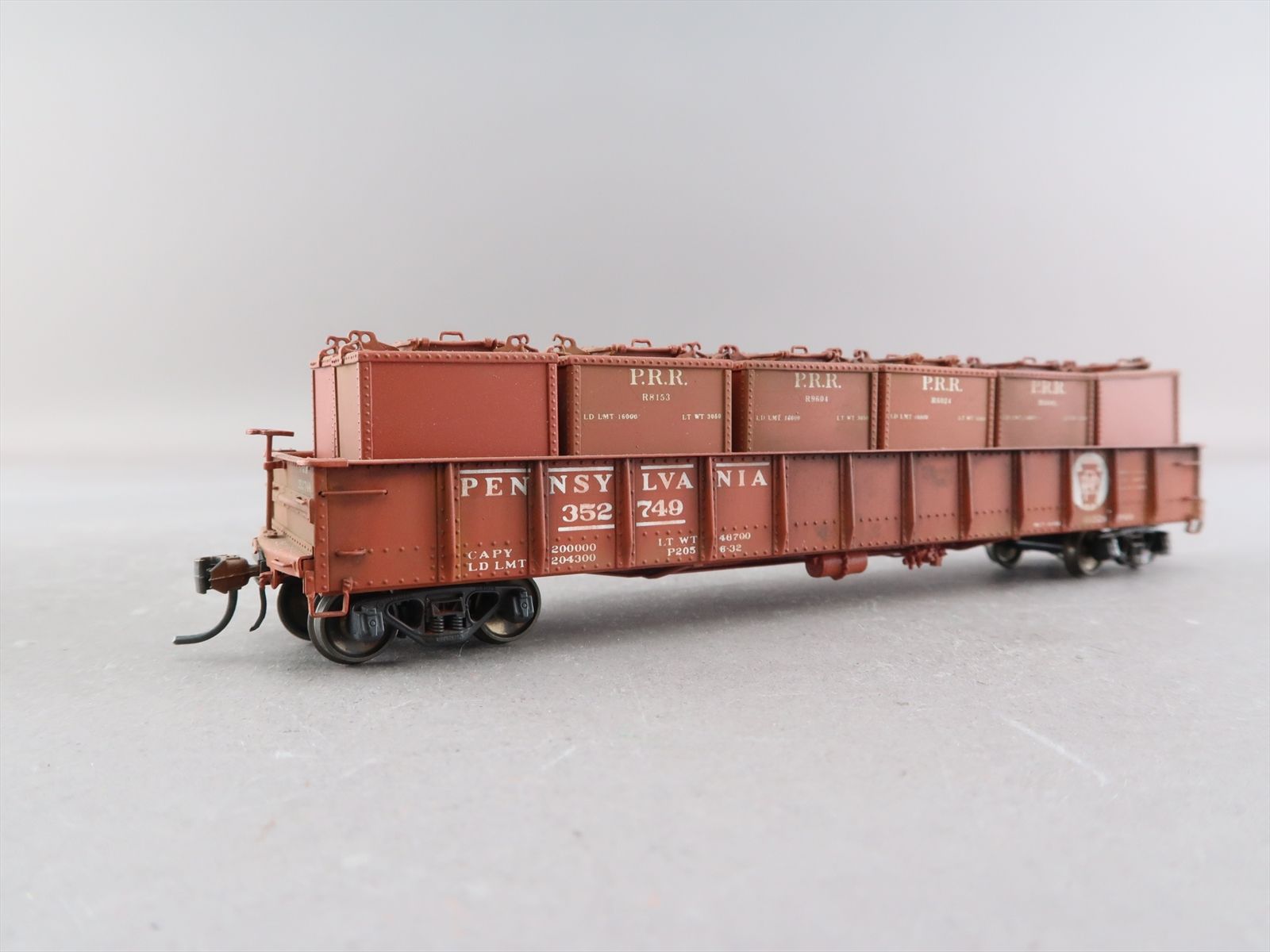 HO Brass Model - Railworks R-137 PRR Pennsylvania G-22 Container Car w ...