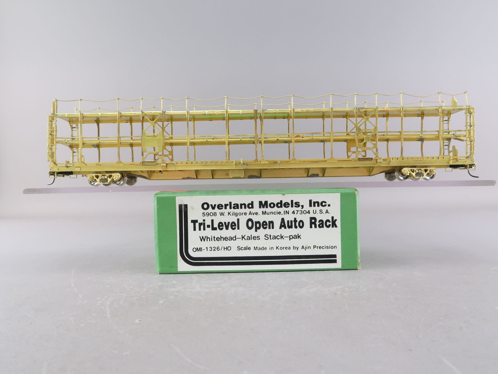 HO Brass Model - OMI 1326 Tri-Level Open Auto Rack Whitehead - Kales ...