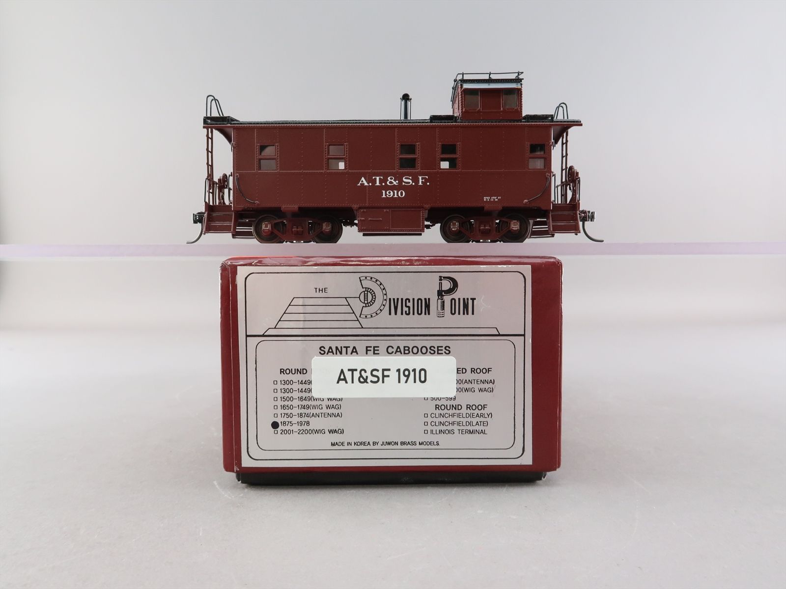 HO Brass Model - DP AT&SF Santa Fe Round Roof Steel Caboose #1910 - F/P ...